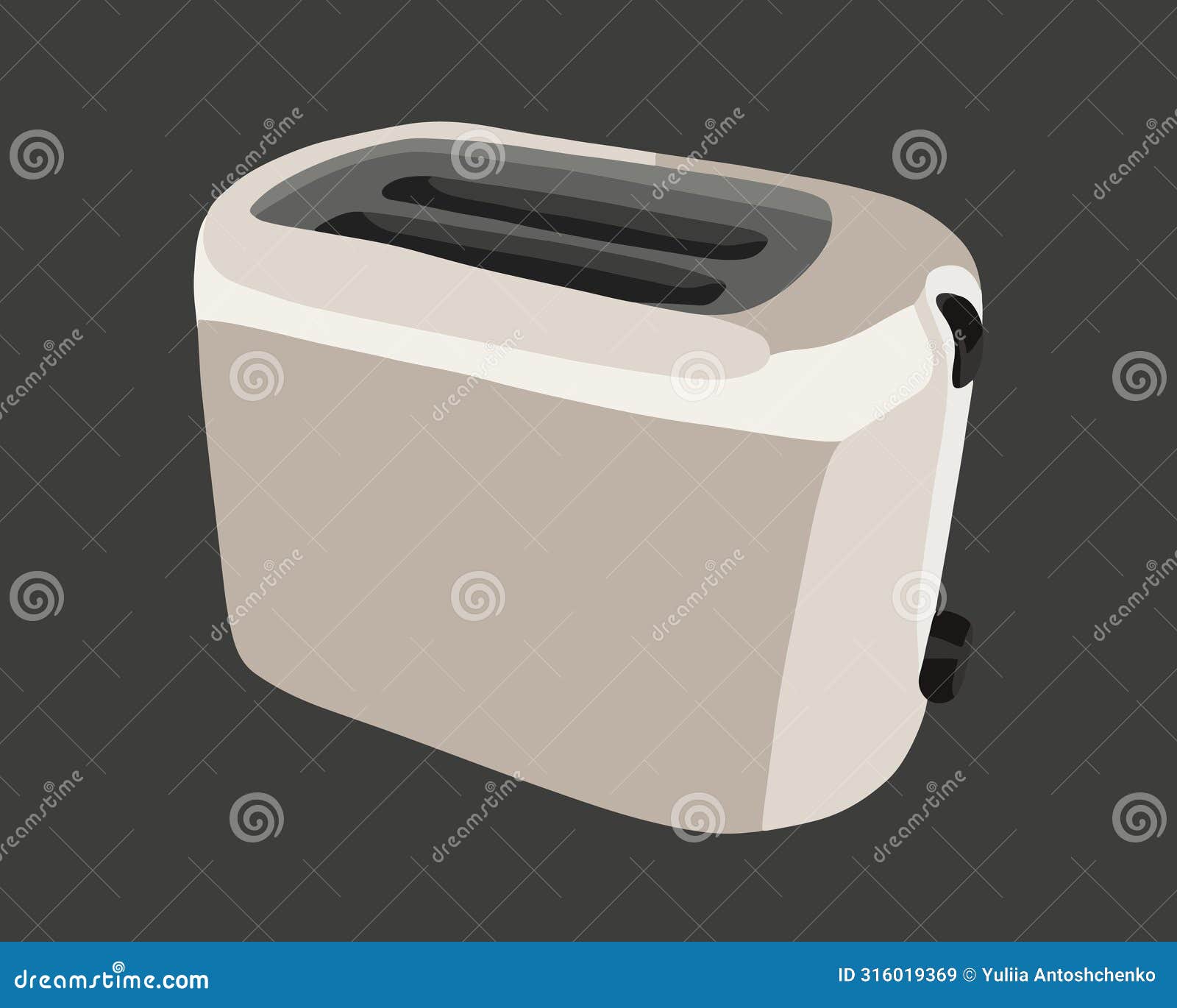 Vector Isolated Illustration of a Toaster Stock Vector - Illustration ...