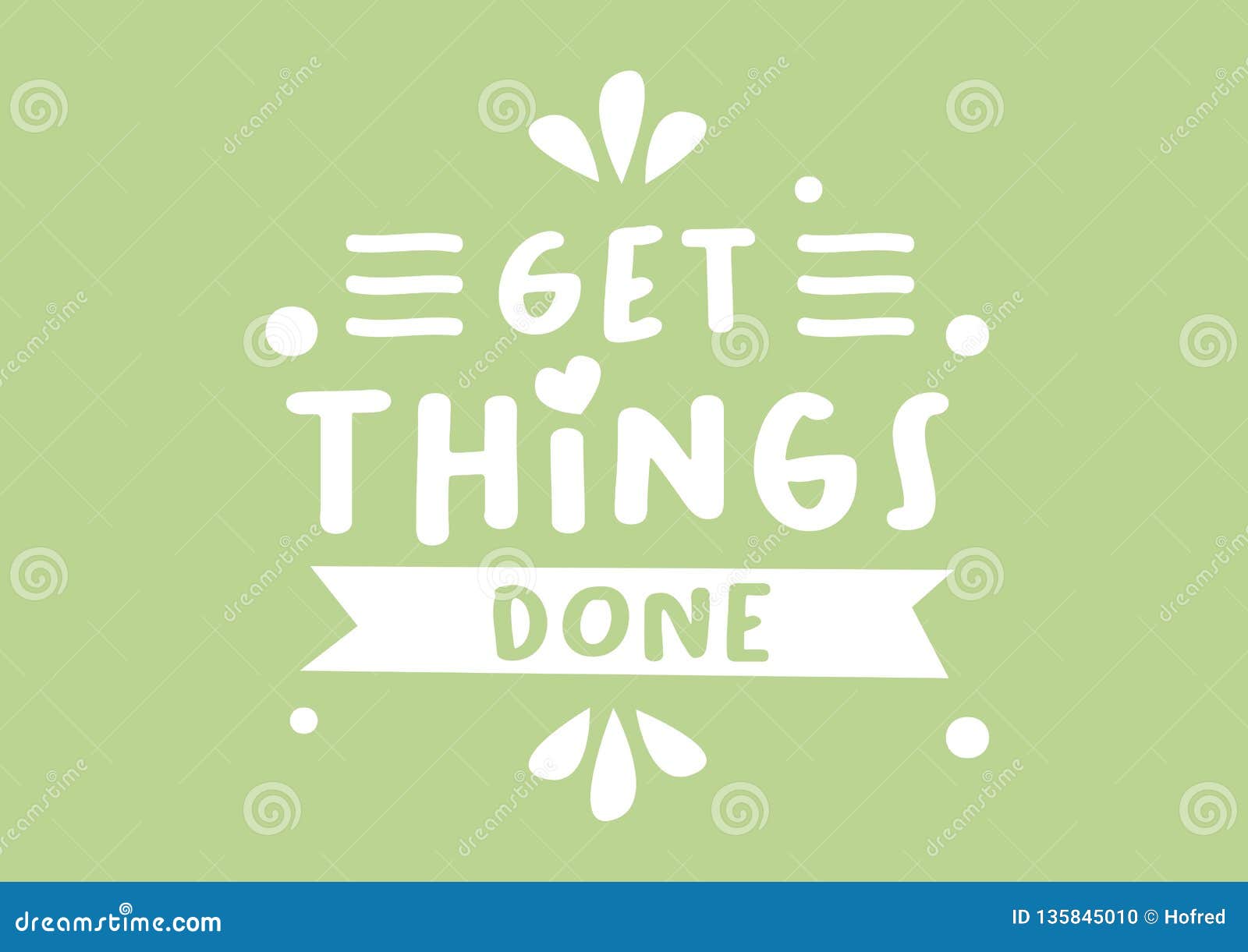 Vector Isolated Illustration of a Typography Phase Get Things Done ...