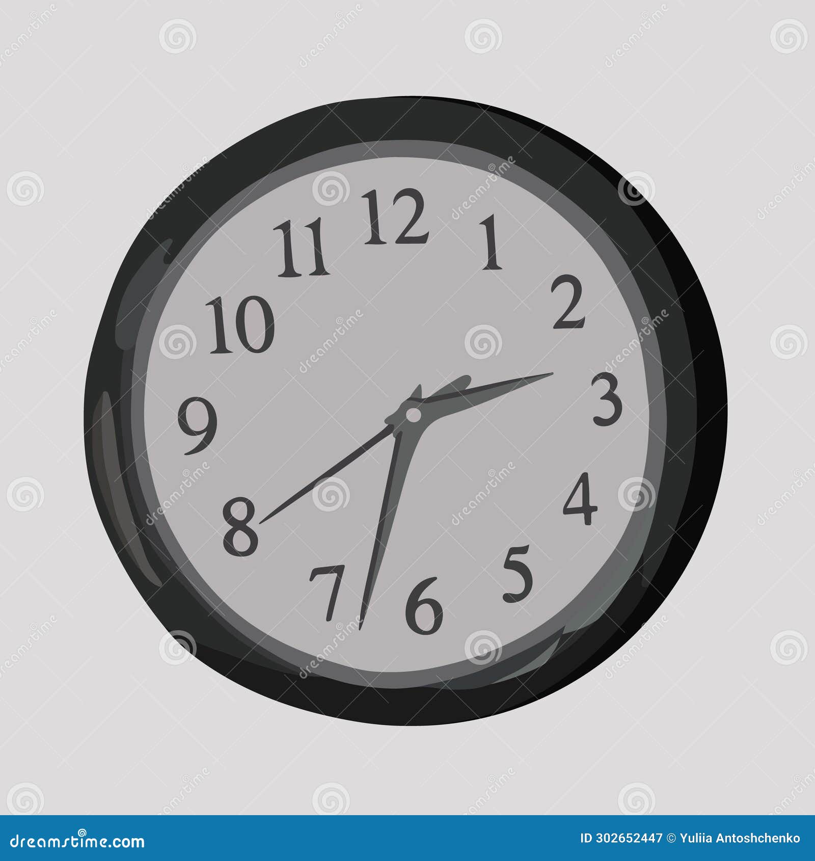 Vector Illustration of Wall Clock Stock Vector - Illustration of period ...