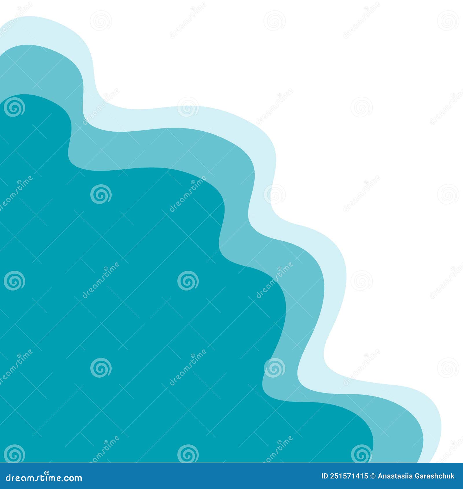 Vector Isolated Illustration of Waves. Simple Illustration. Stock ...