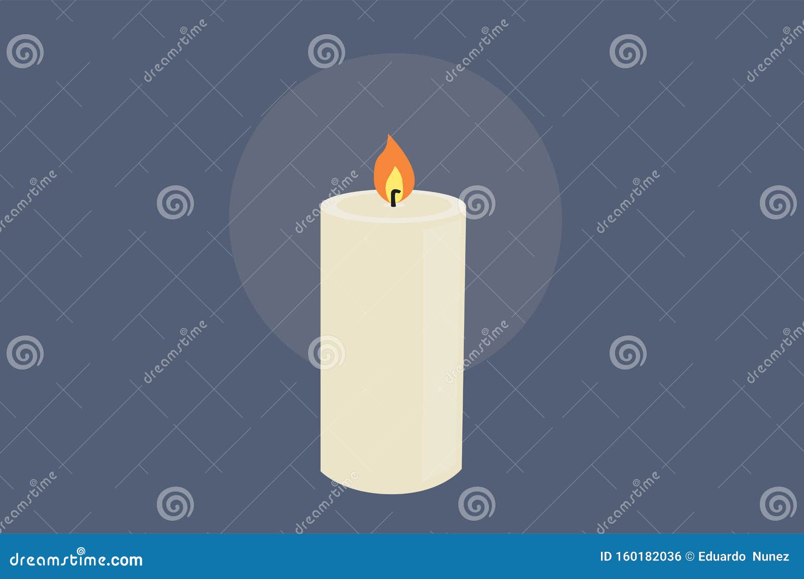 Vector Isolated Illustration of a White Candle Stock Vector ...