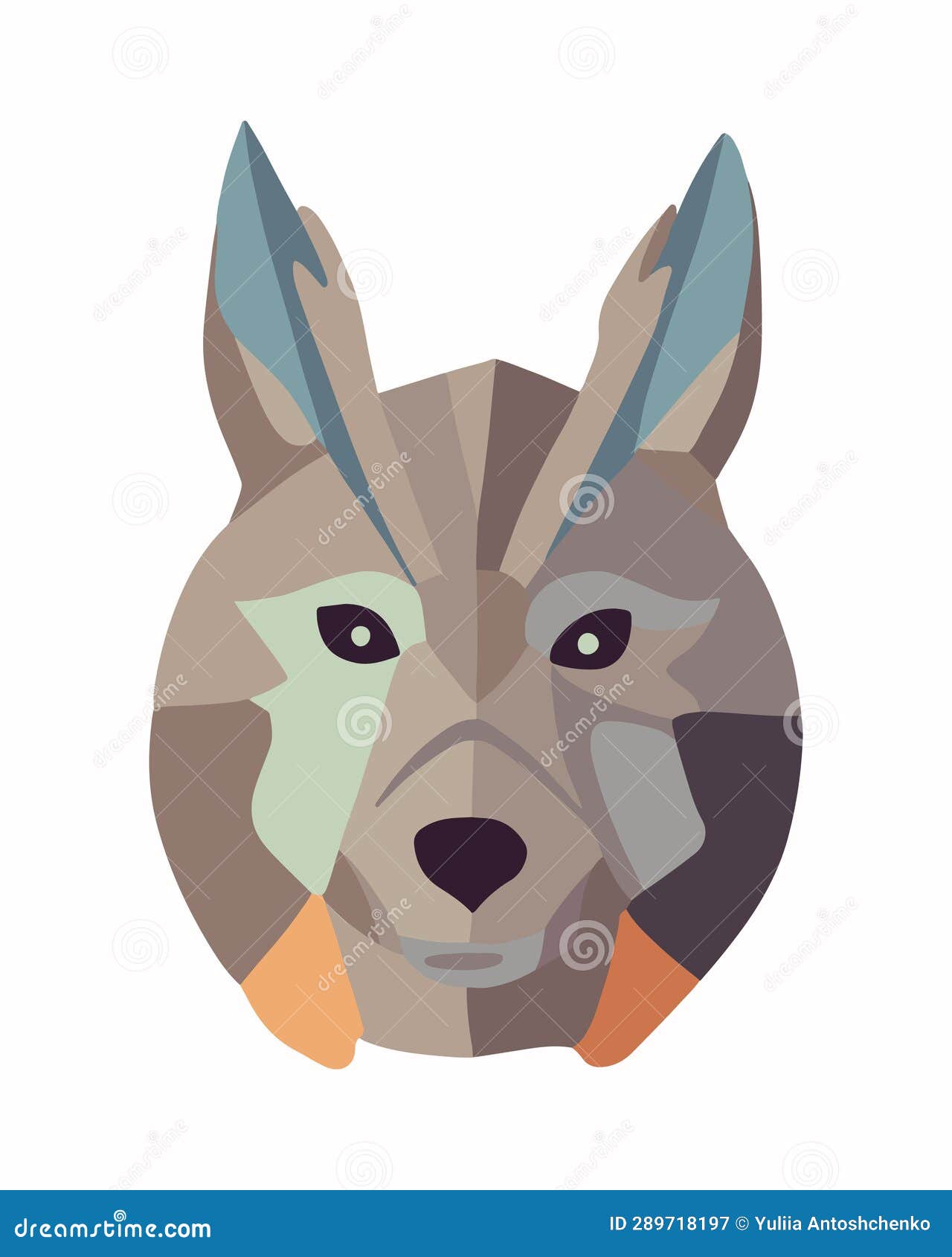 Vector Isolated Illustration of a Wolf Mask. Stock Illustration ...