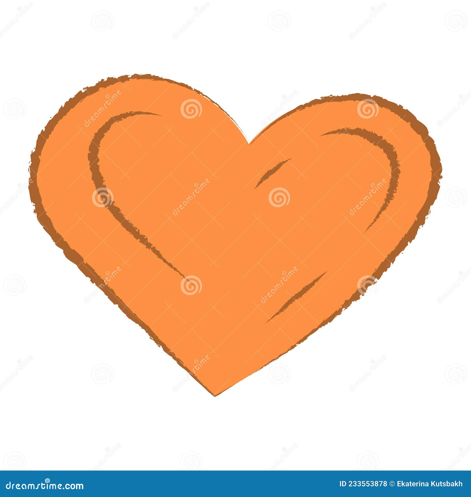 Vector Isolated Image of a Heart with Strokes Stock Vector ...
