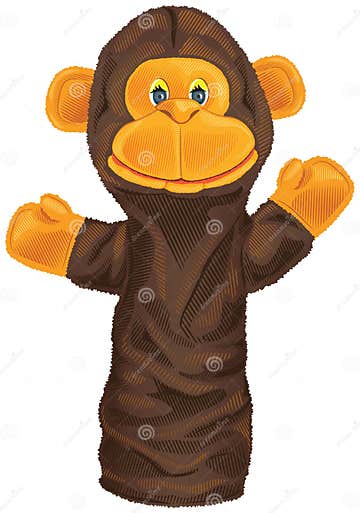 Image of Monkey Puppet Isolated Stock Vector - Illustration of adorable ...