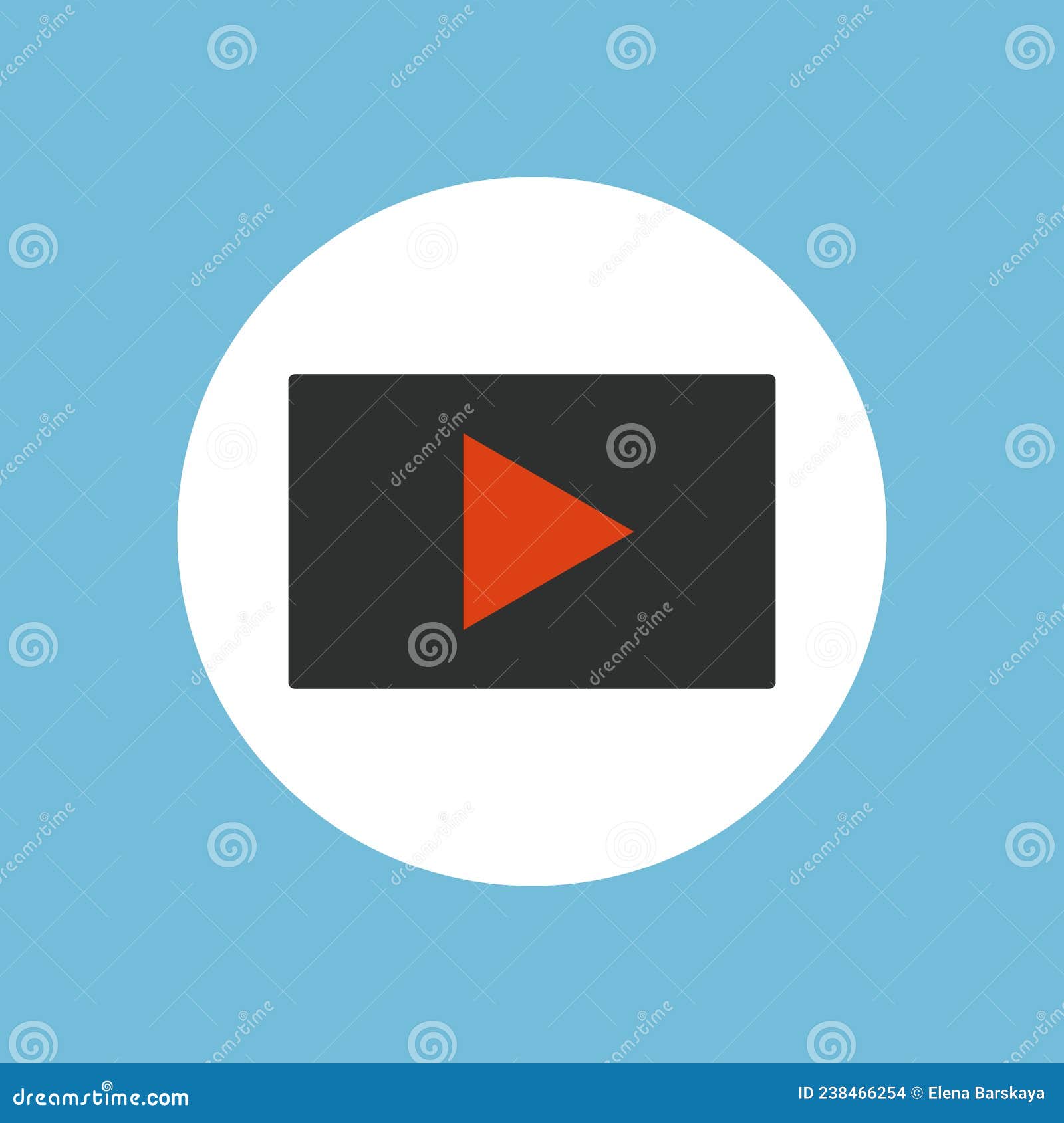 Video Viewing Icon for Use in Website Design Stock Vector ...