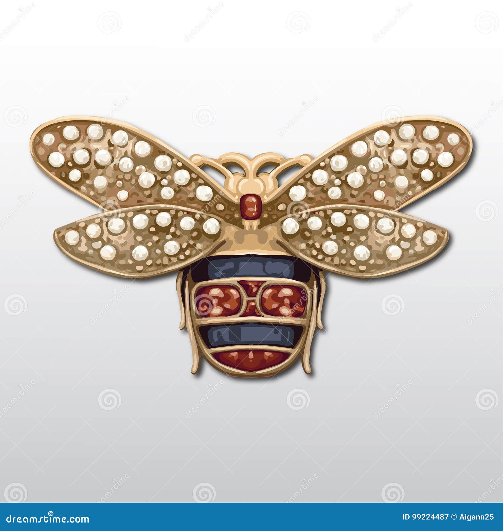 Vector isolated jewel stock vector. Illustration of golden - 99224487