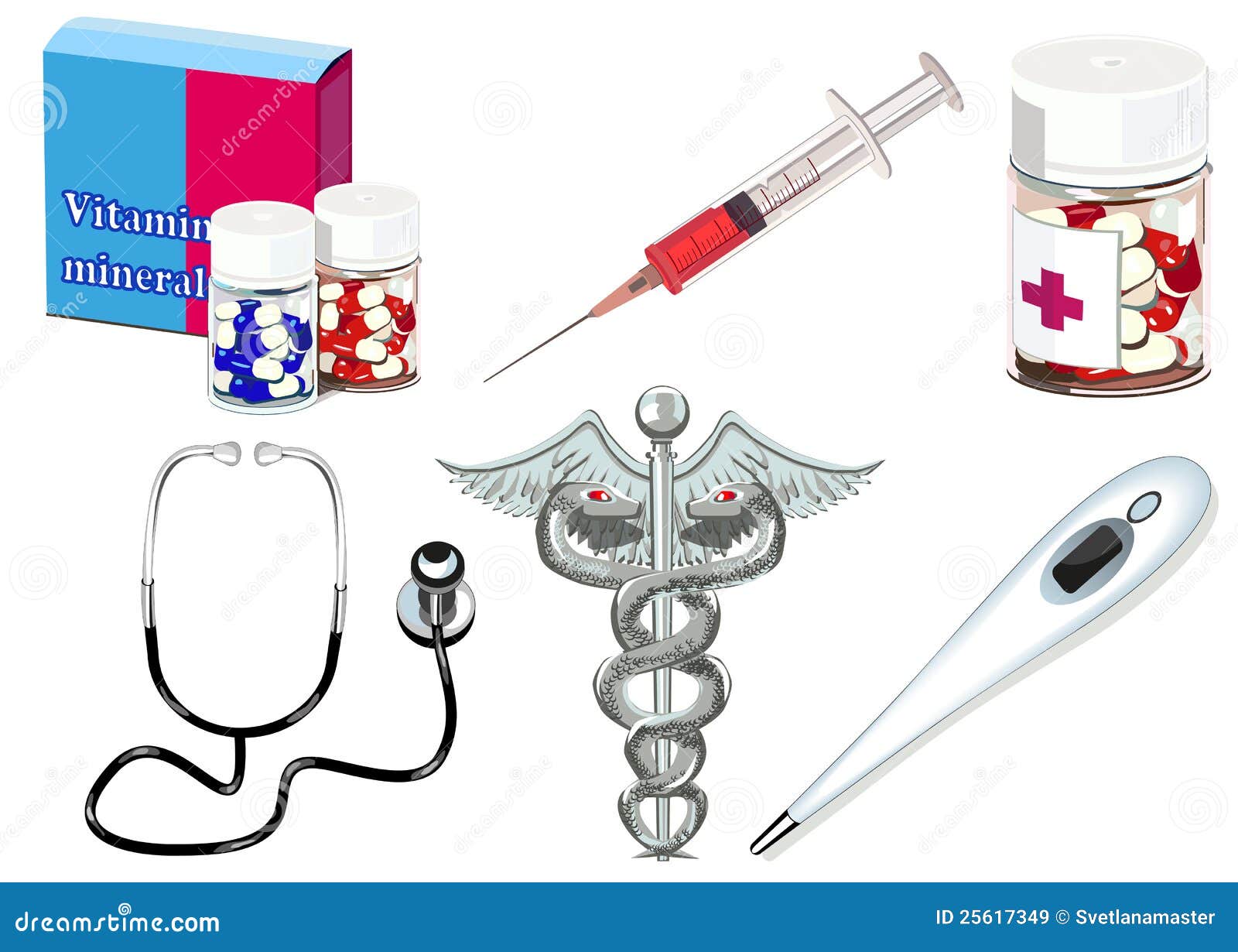Vector Isolated Medical Objects Stock Vector - Illustration of human ...