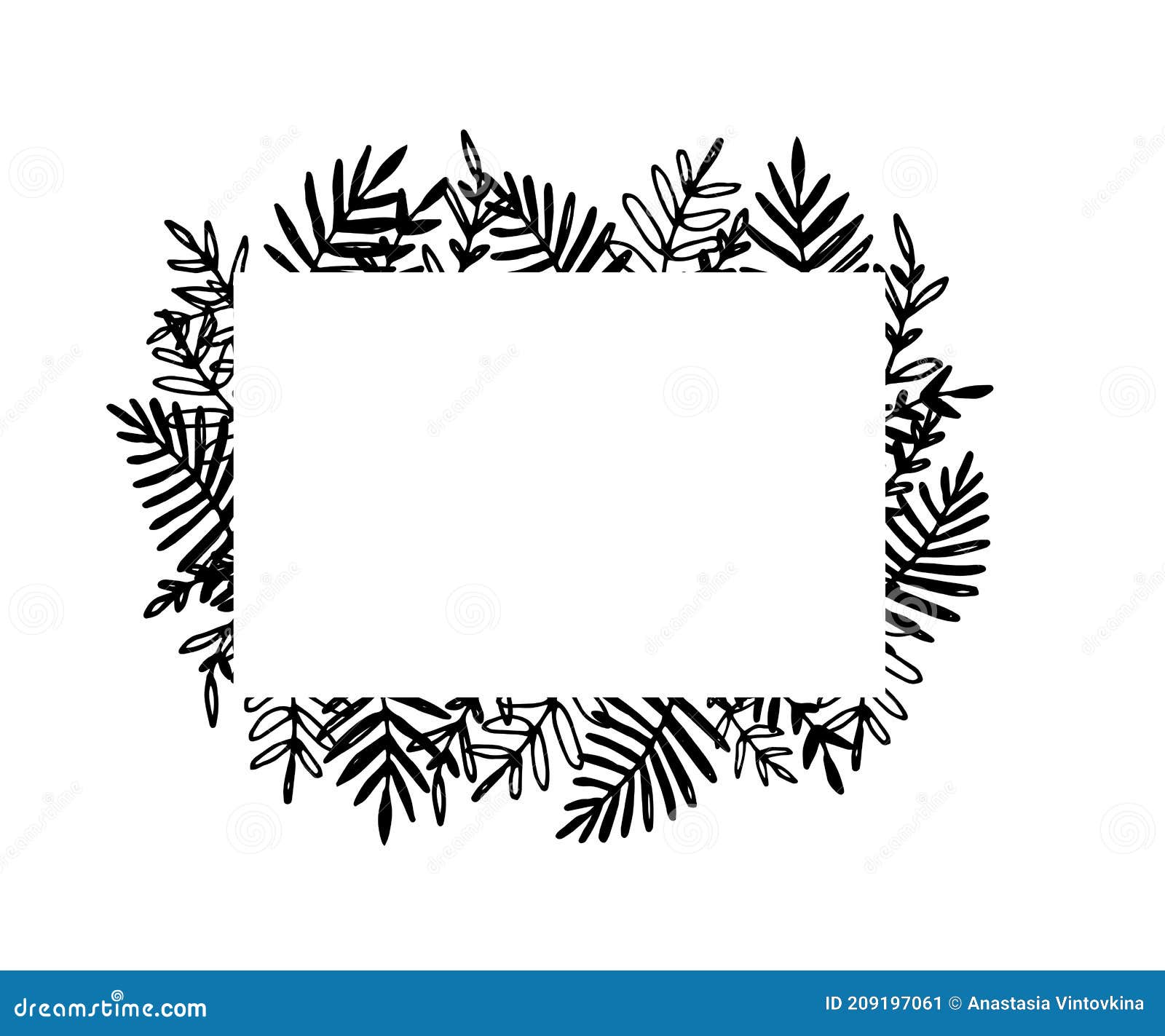 Rectangular Doodle Line Art Frames Vector Set | CartoonDealer.com ...