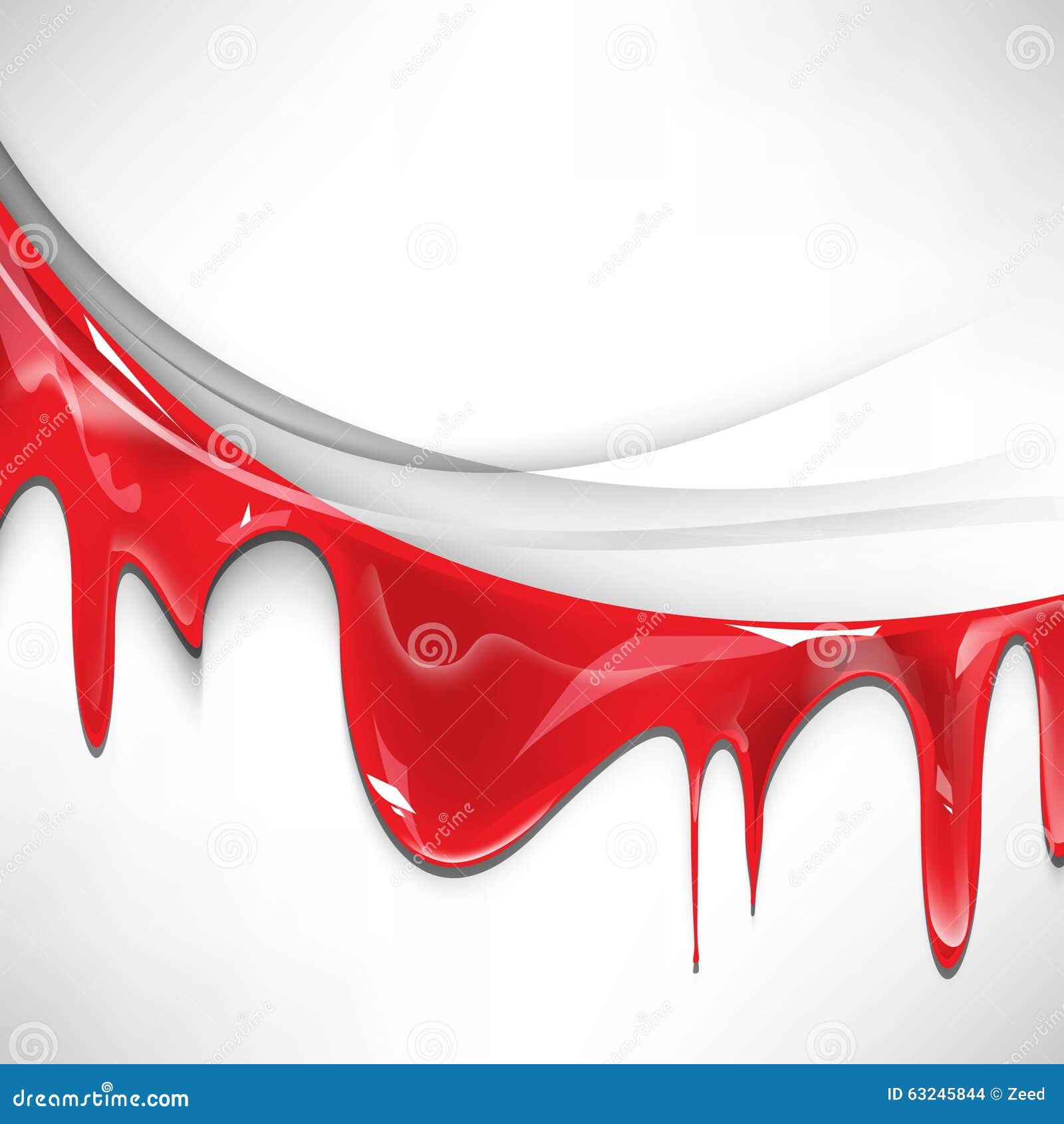 Vector Isolated Red Ink Flowing Background Stock Vector - Illustration ...