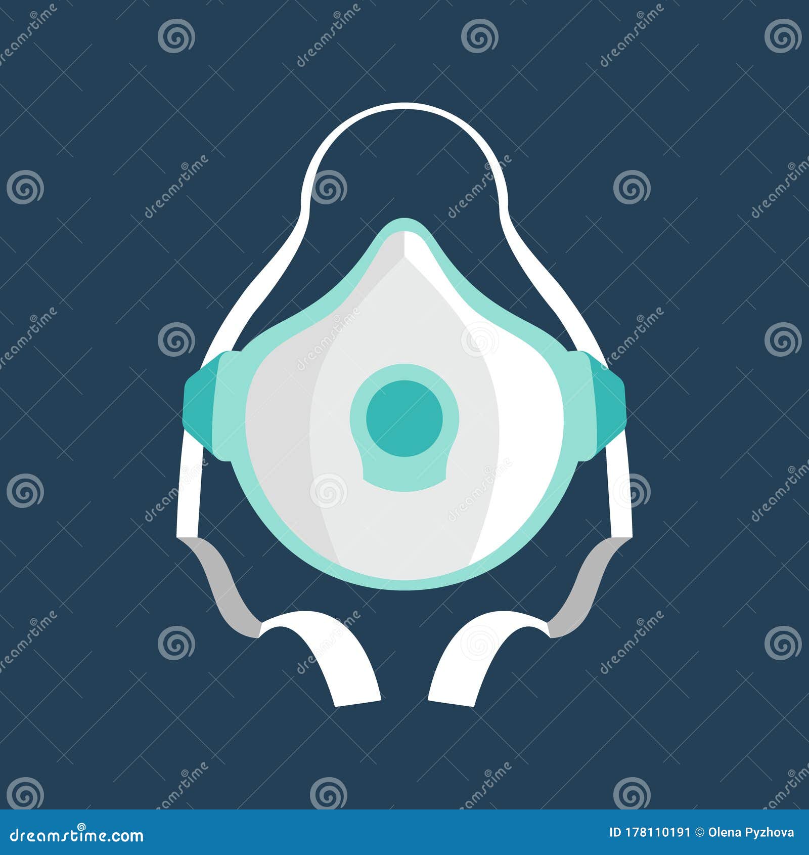 Vector Isolated Respiratory Medical Mask Illustration Stock Vector ...