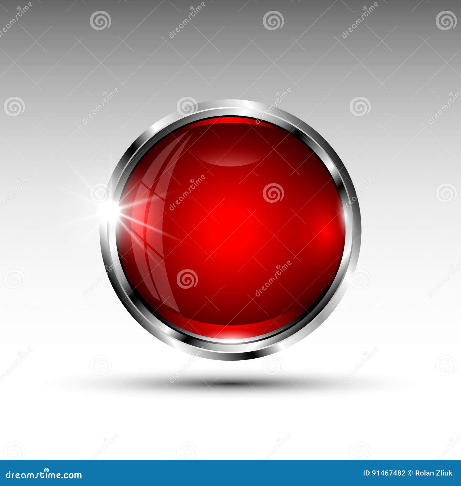 The Vector Isolated Round Button Stock Vector - Illustration of ...