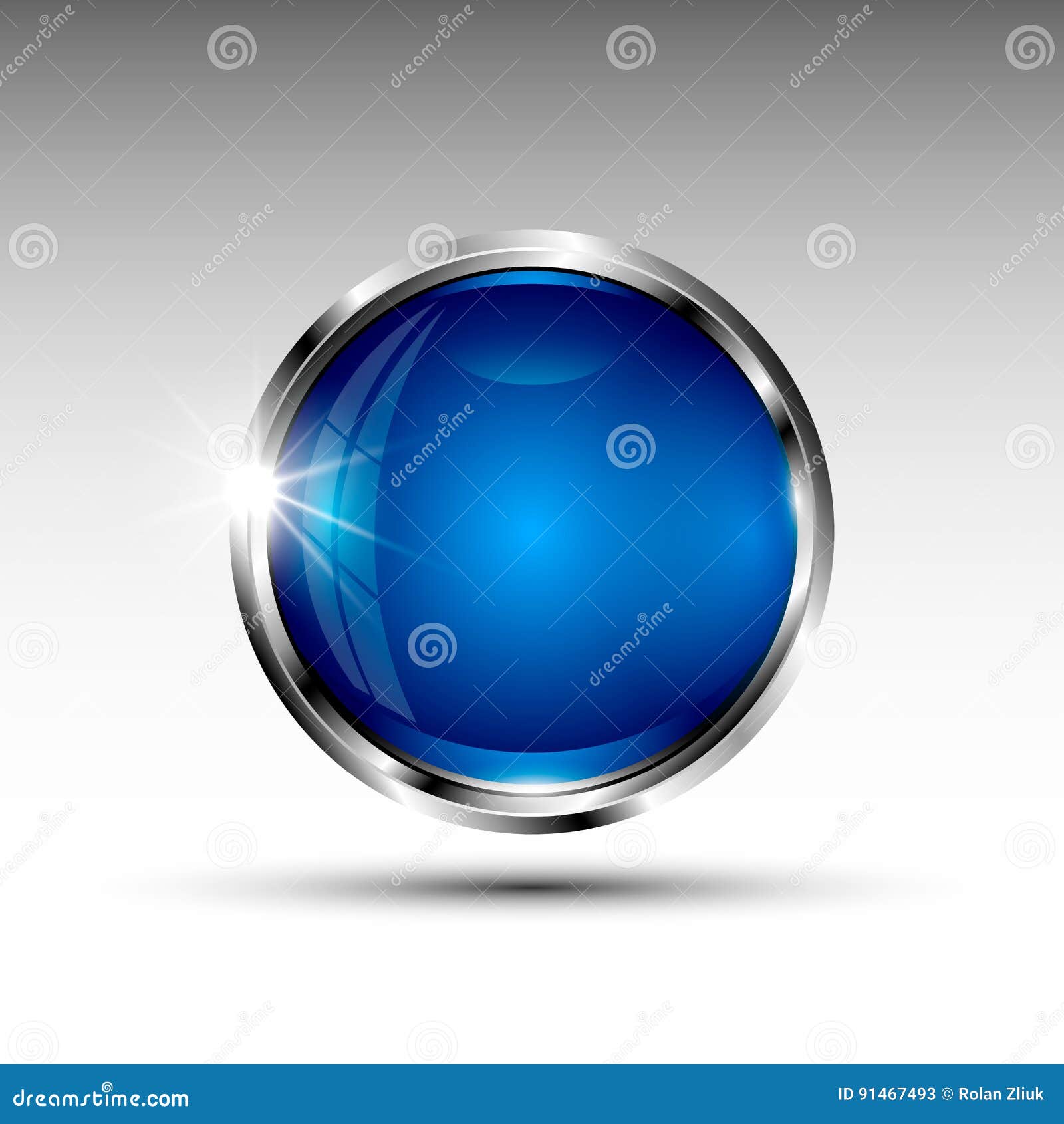 The Vector Isolated Round Button Stock Vector - Illustration of ...
