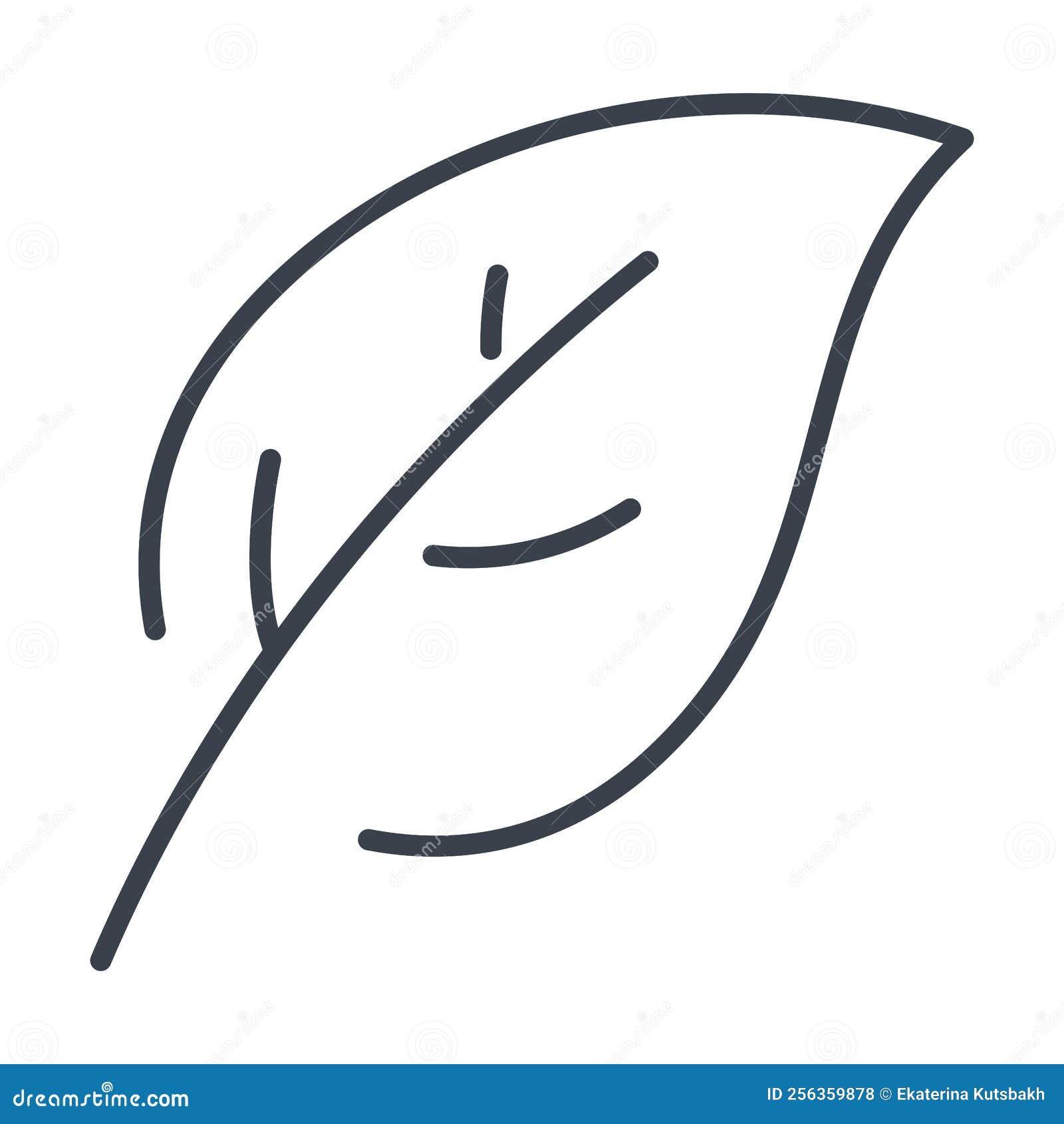 Vector Isolated Simple Leaf Icon Stock Vector - Illustration of flora ...