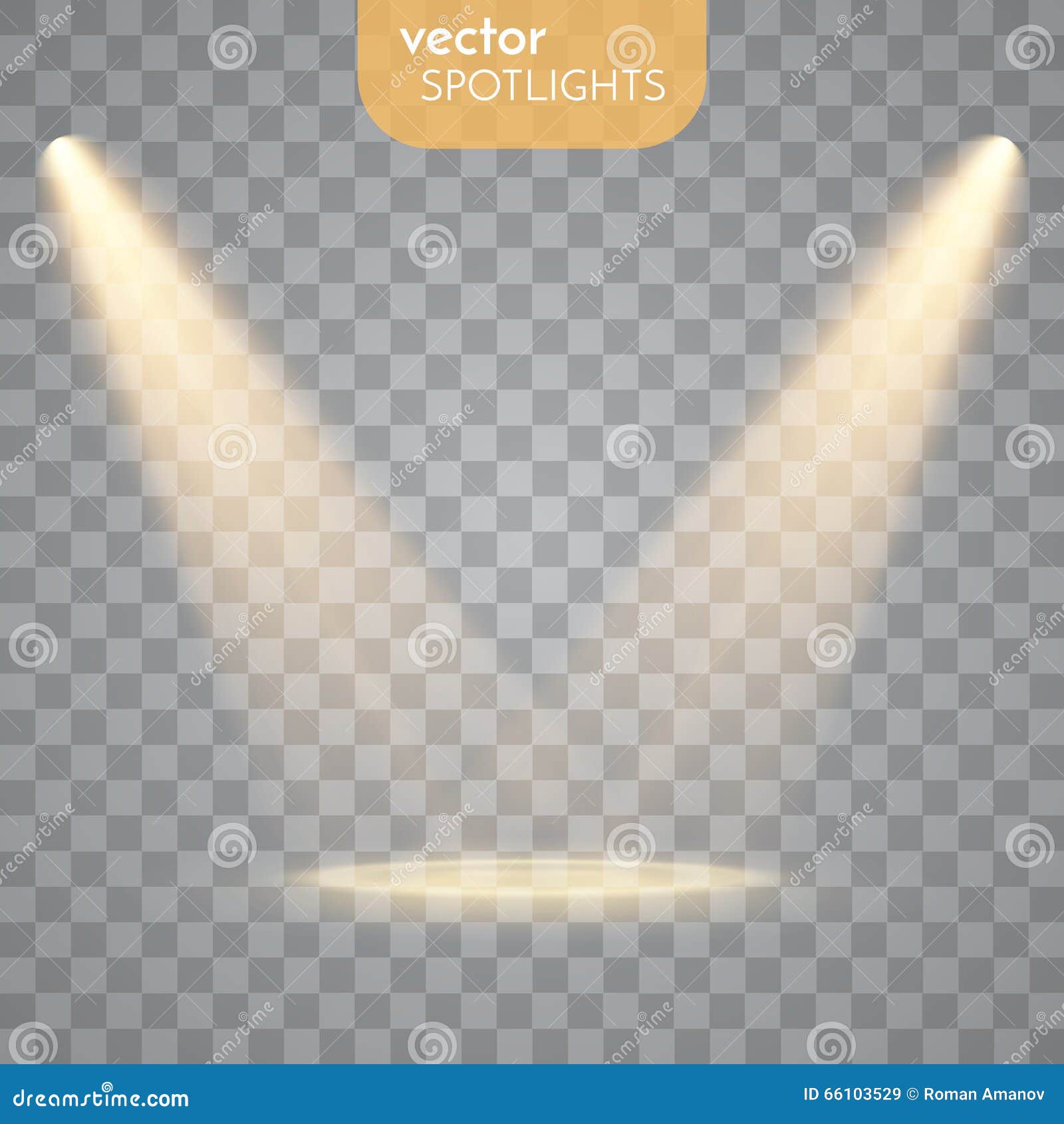 Vector Isolated Spotlight stock vector. Illustration of effect - 66103529