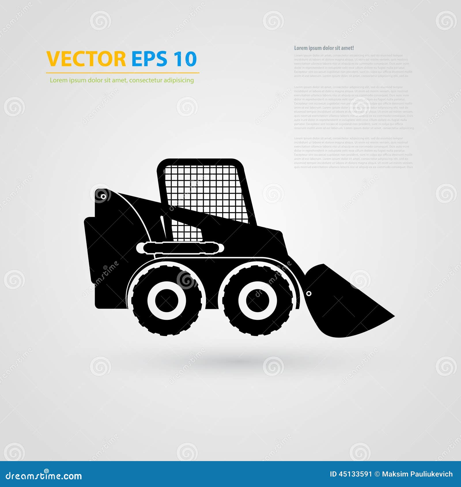 Bobcat Machine Silhouette