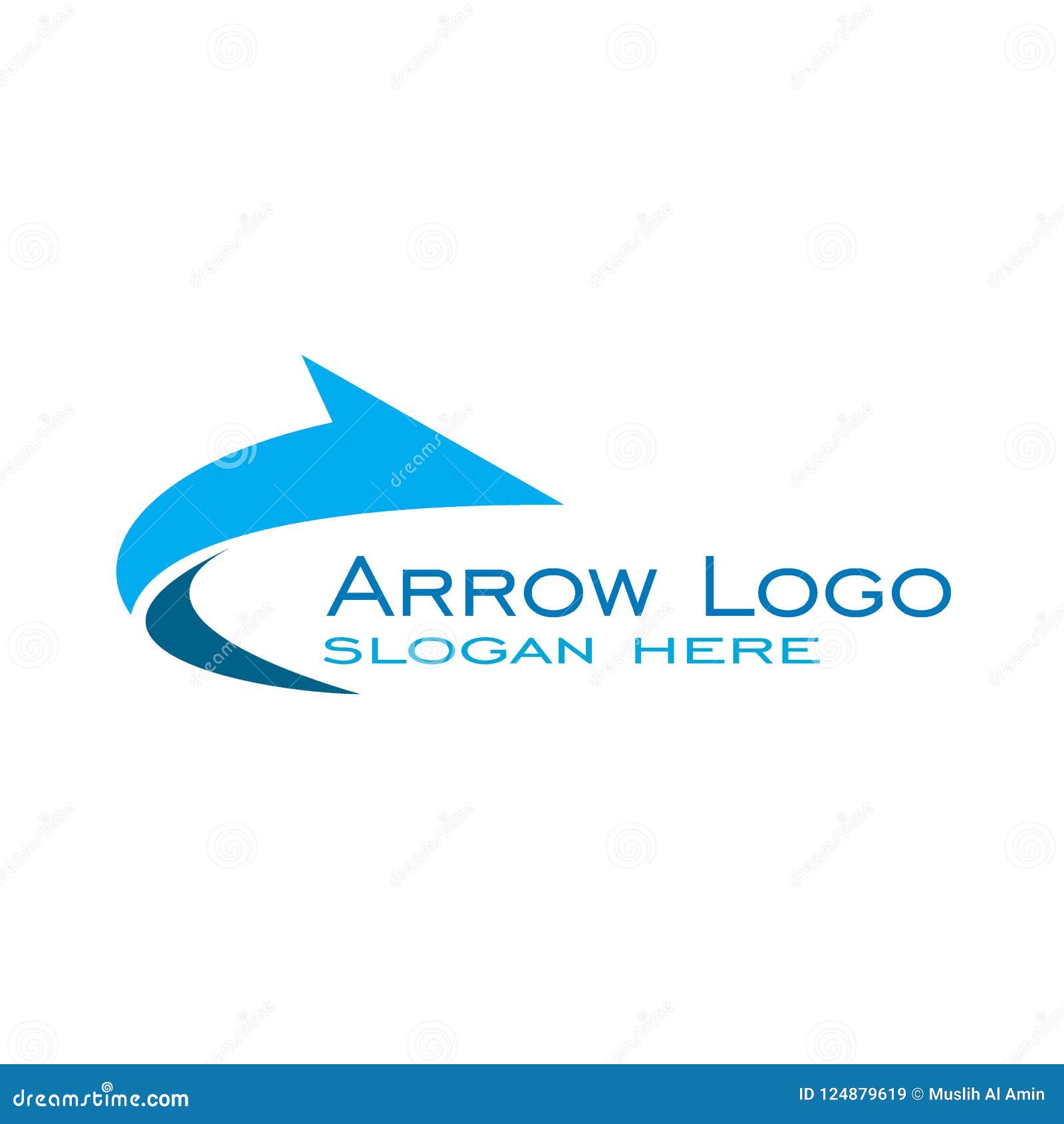 Arrow logo design. stock vector. Illustration of brand - 124879619