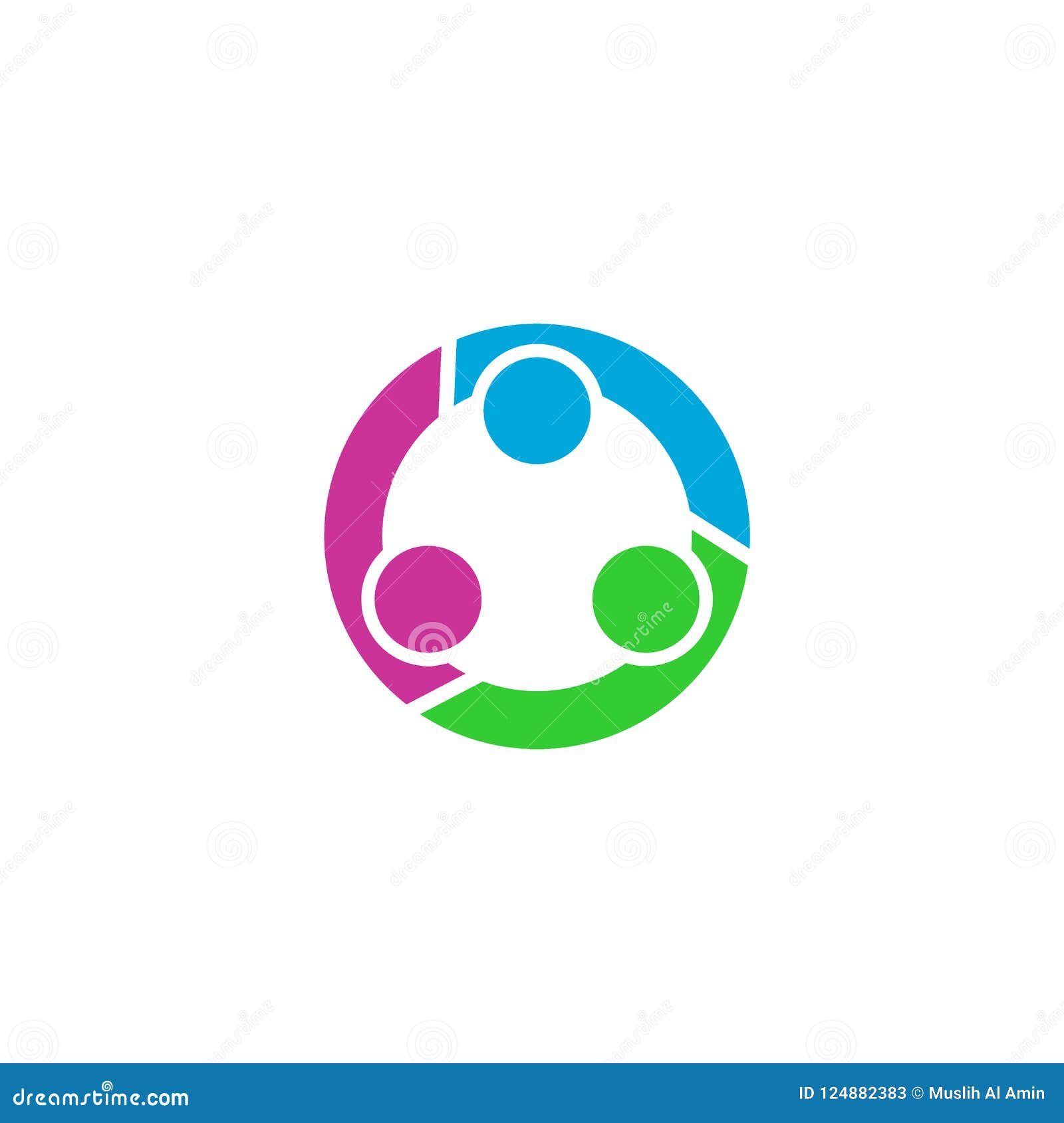 Circle Teamwork Logo, Business Connection Logo. Stock Vector ...