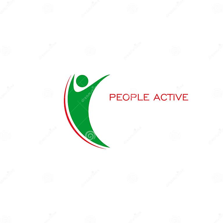 People Logo Vector, People Active Logo. Stock Vector - Illustration of ...