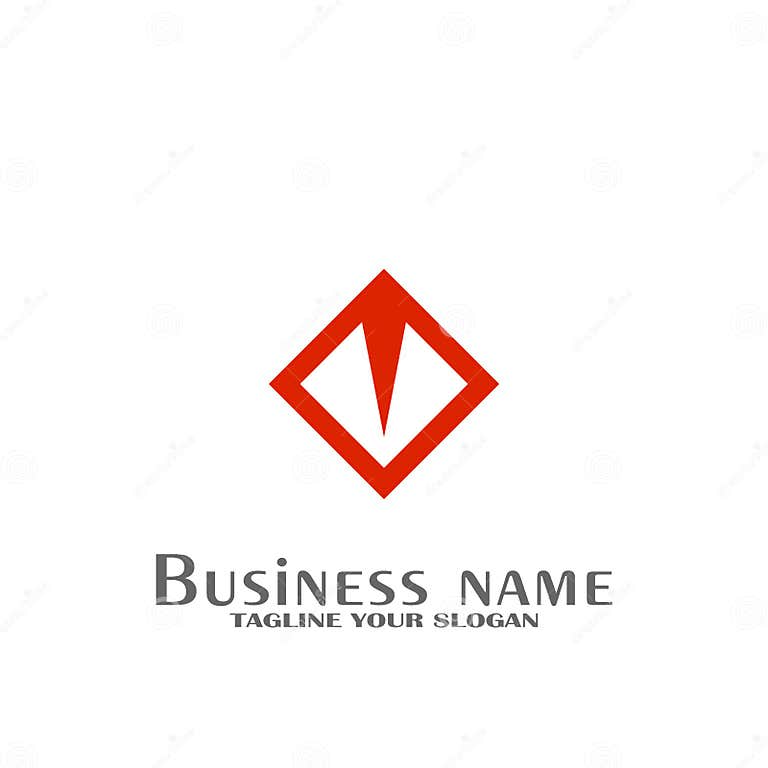 Red Square Logo Vector Design, Simple Logo Design. Stock Vector ...