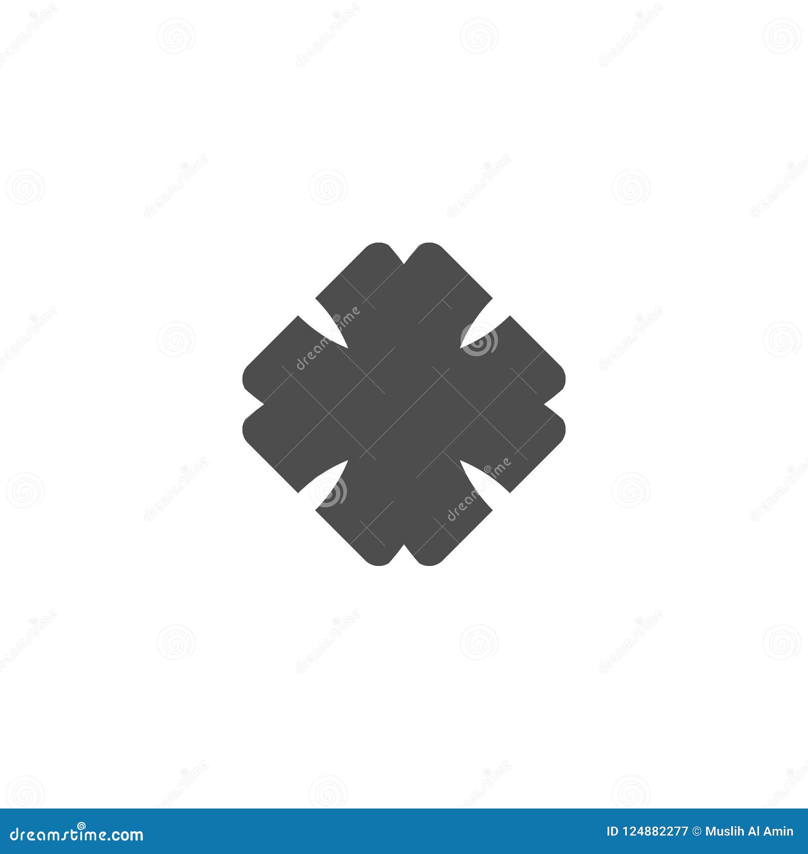 Square Cross Logo Vector Creative Graphic Flat Design. Stock Vector ...
