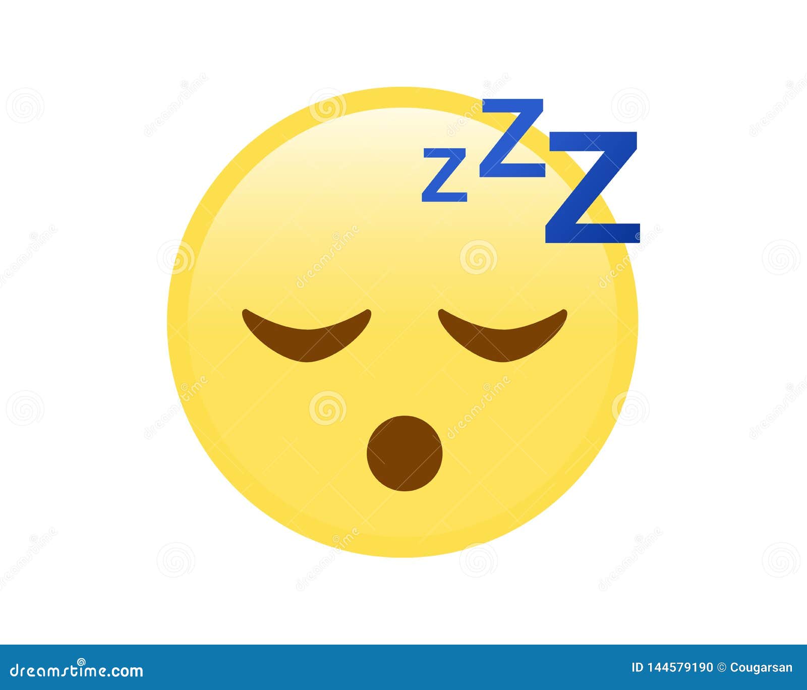 Vector Isolated Yellow Napping Face Flat Icon Stock Vector ...