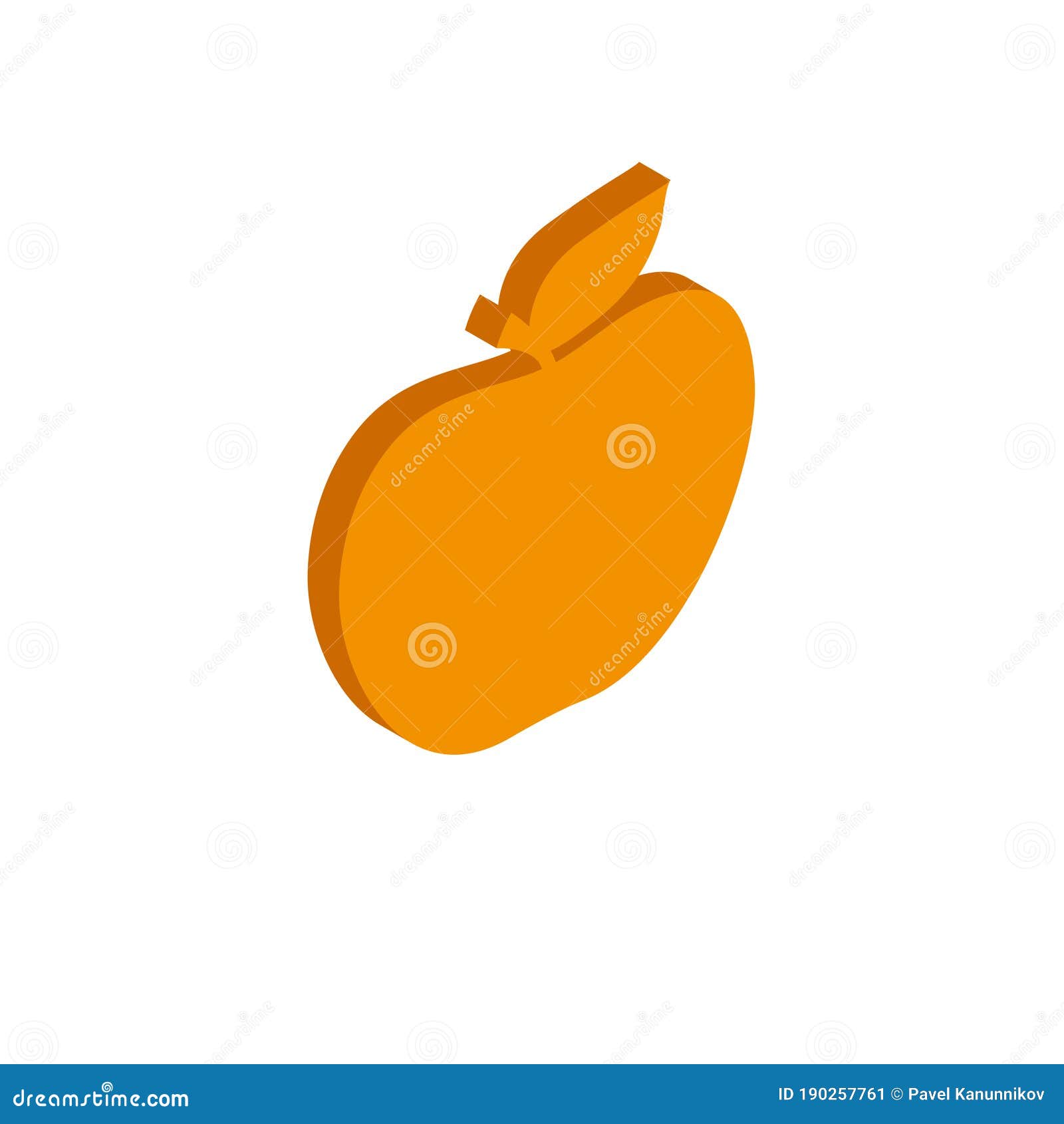 Vector Isometric Apple Icon on a White Background Stock Illustration ...