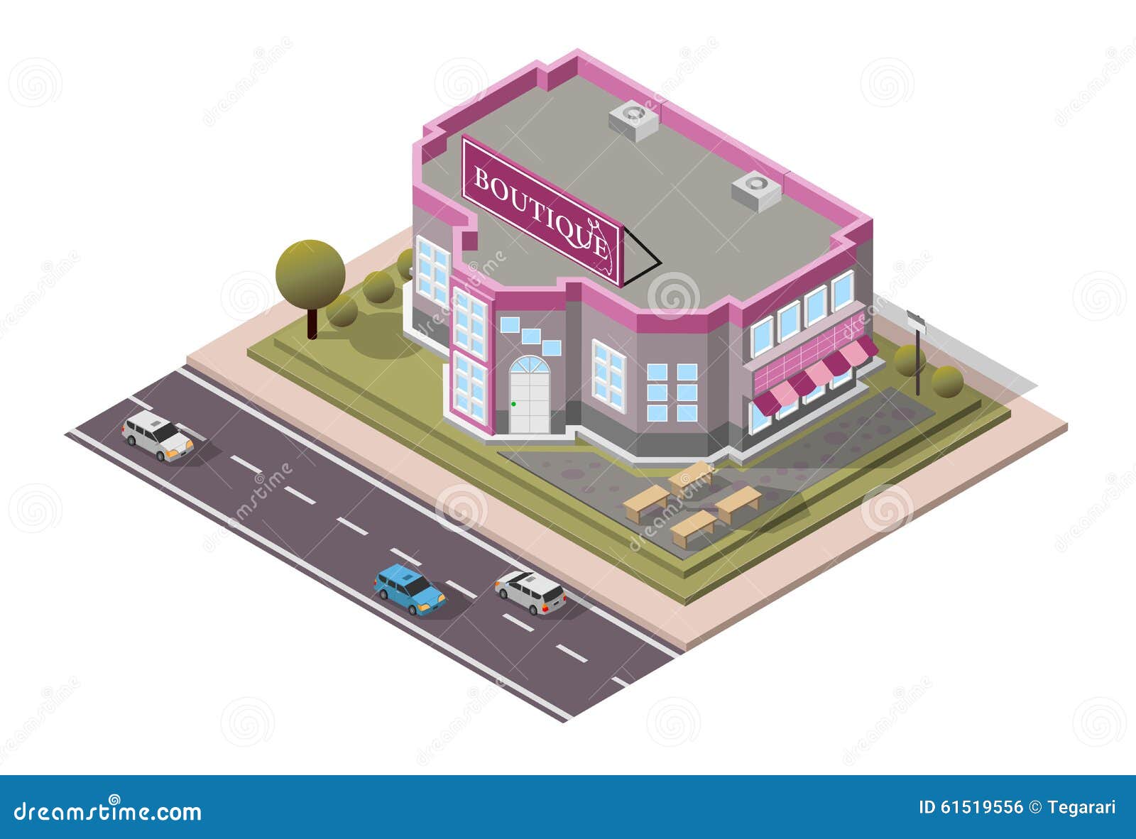 Vector Isometric Boutique Shop Stock Vector - Illustration of concept ...