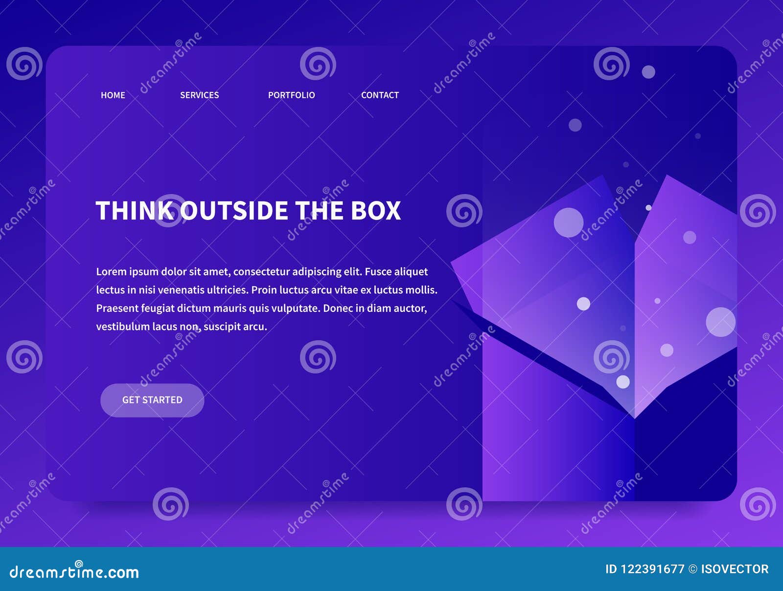 Isometric Open Box Neon Illustration Stock Vector - Illustration of ...