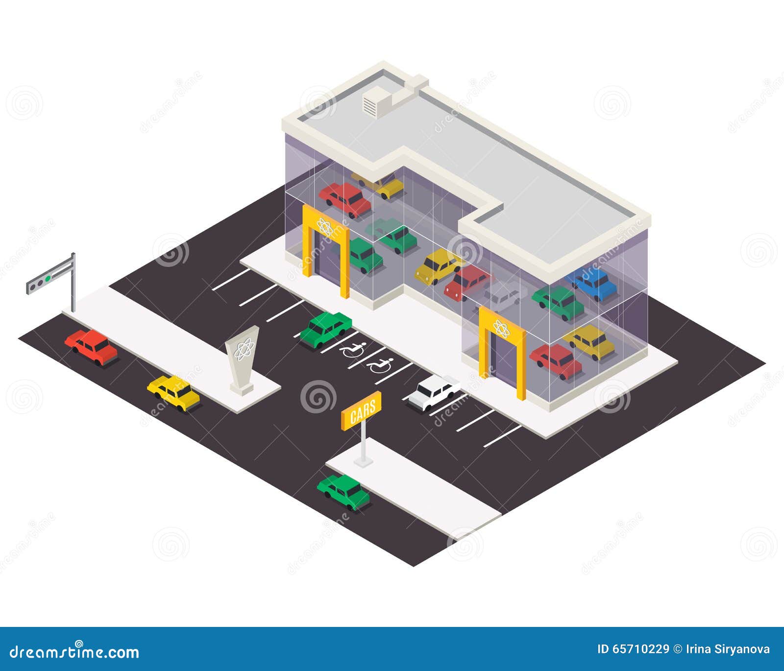Vector Isometric Building Icon. Stock Vector - Illustration of model ...