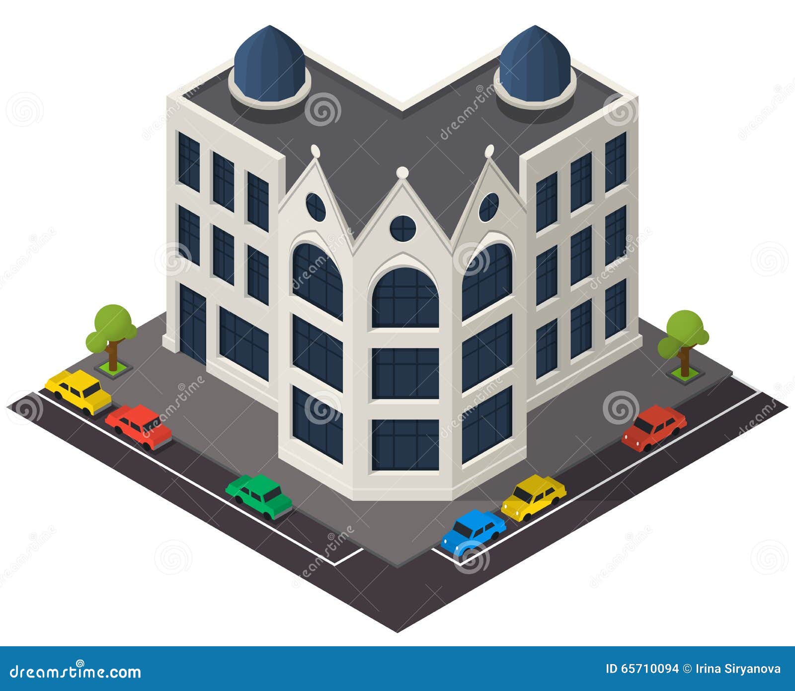 Vector Isometric Building Icon. Stock Vector - Illustration of model ...