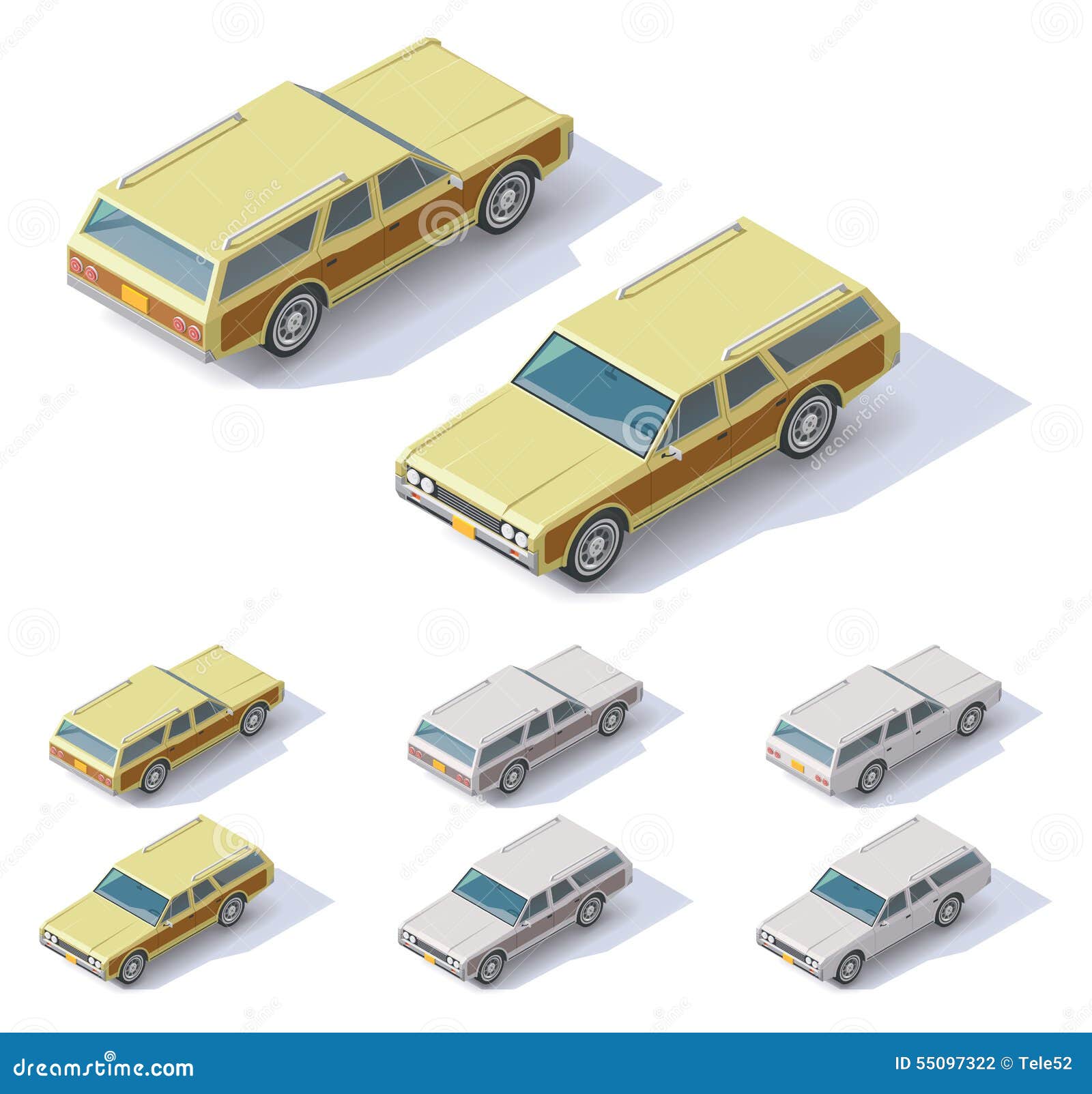 Vector isometric cars stock vector. Illustration of icon - 55097322