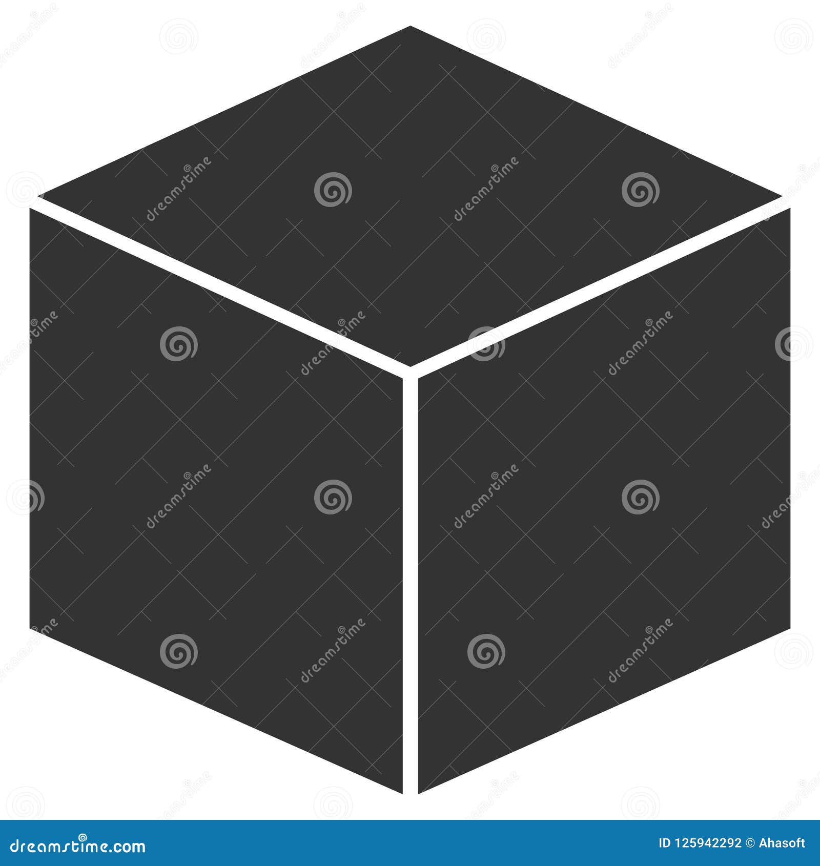 Isometric Cube Vector Icon stock vector. Illustration of pictogram ...