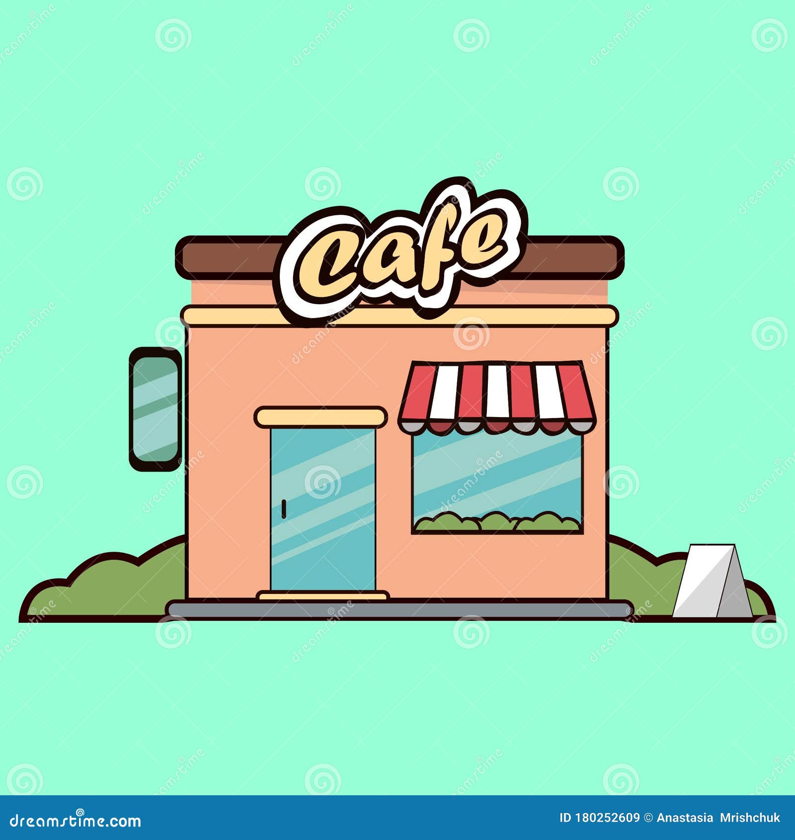 Vector Isometric 2d Cafe. Vector Illustration Stock Illustration ...