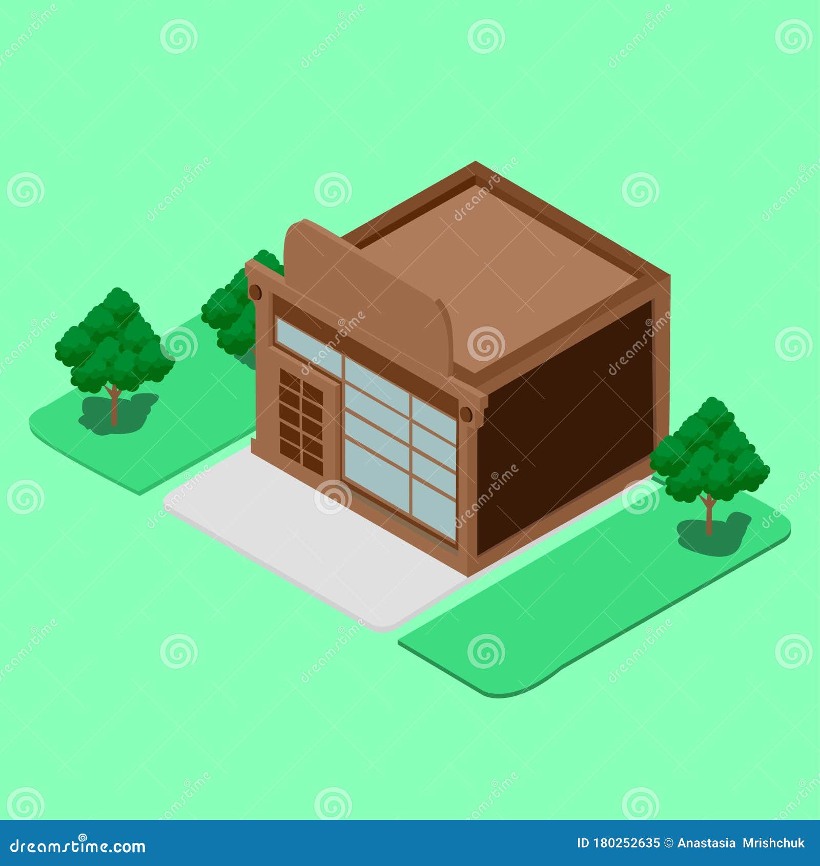 Vector Isometric 3d Shop. Vector Illustration Stock Illustration ...