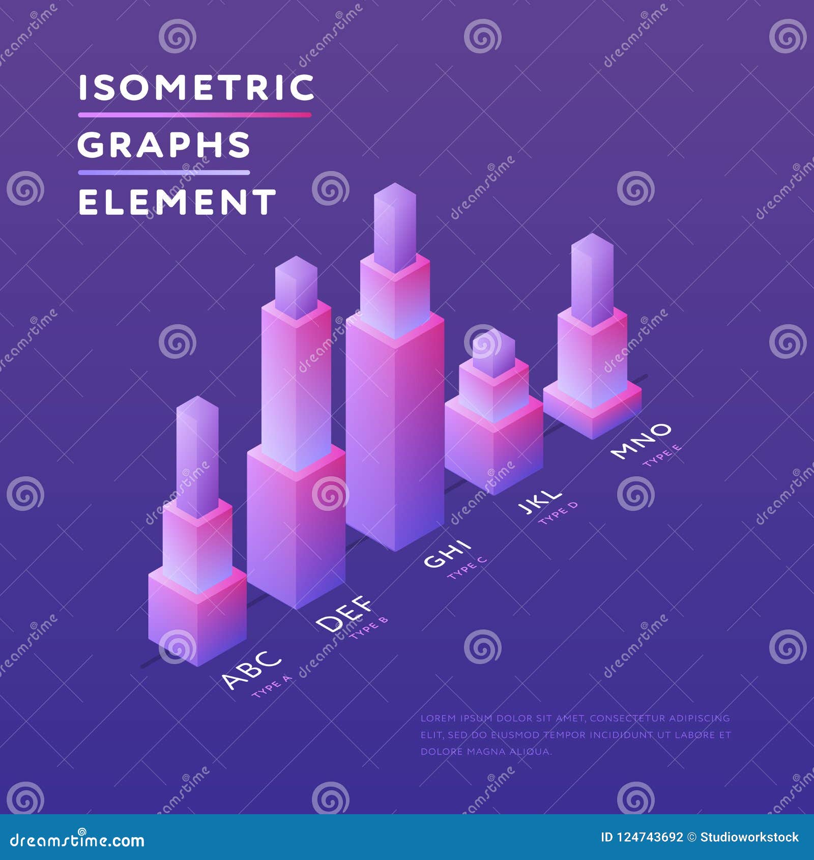 Isometric Graphs. Statistic Charts For Business. 3d Infographic Diagram ...