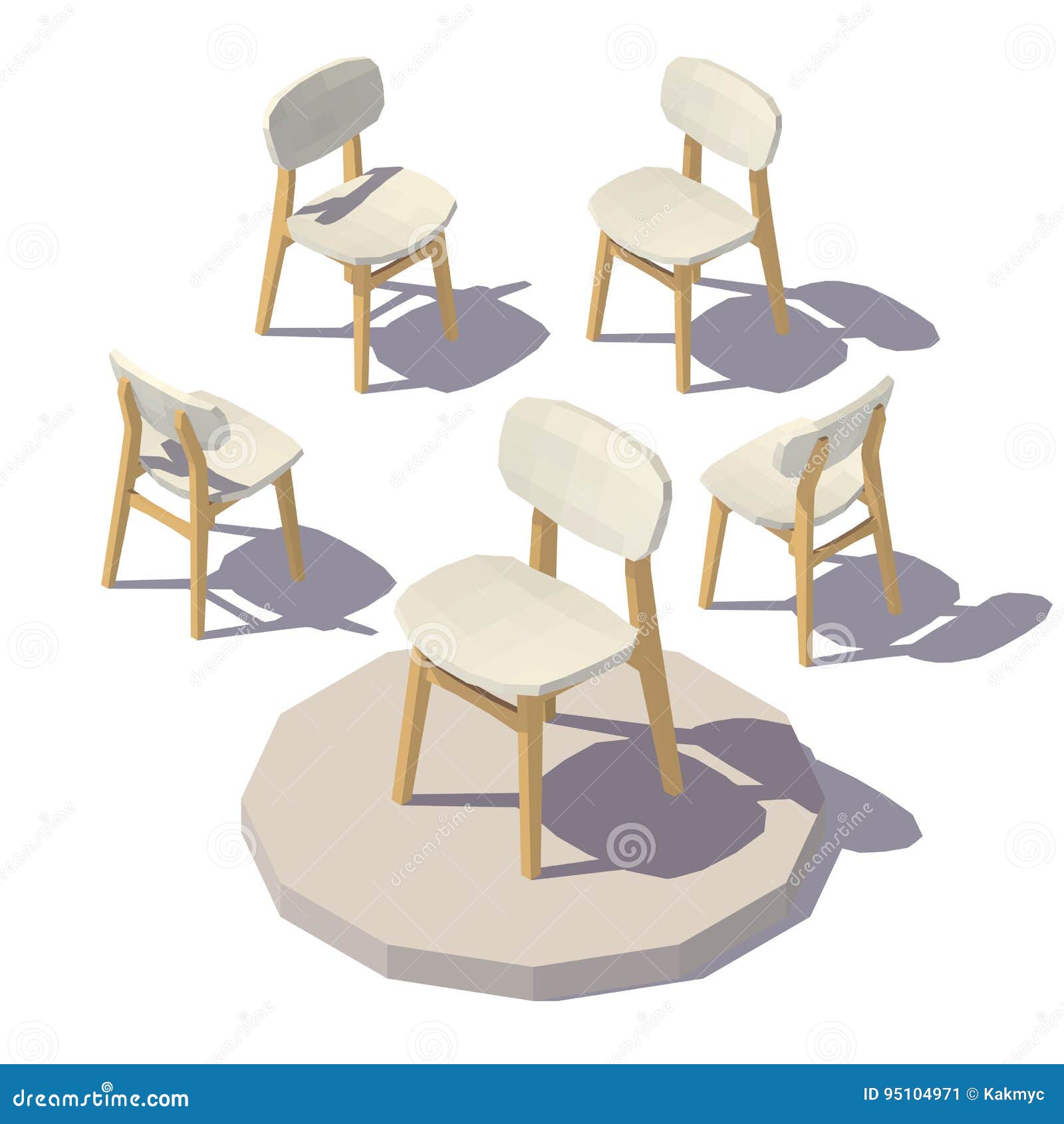 Vector Isometric Designer Chair Stock Vector - Illustration of ...