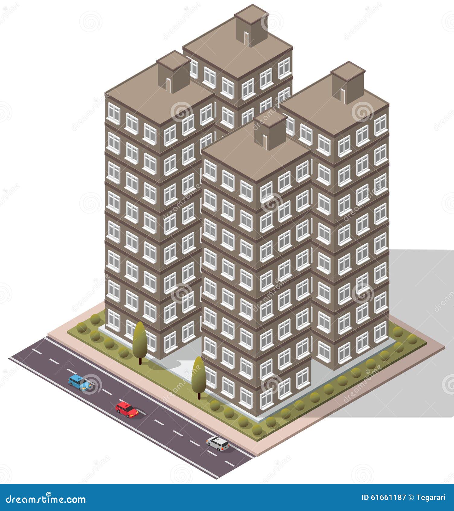 Vector Isometric Flats Apartment Stock Vector - Illustration of ...