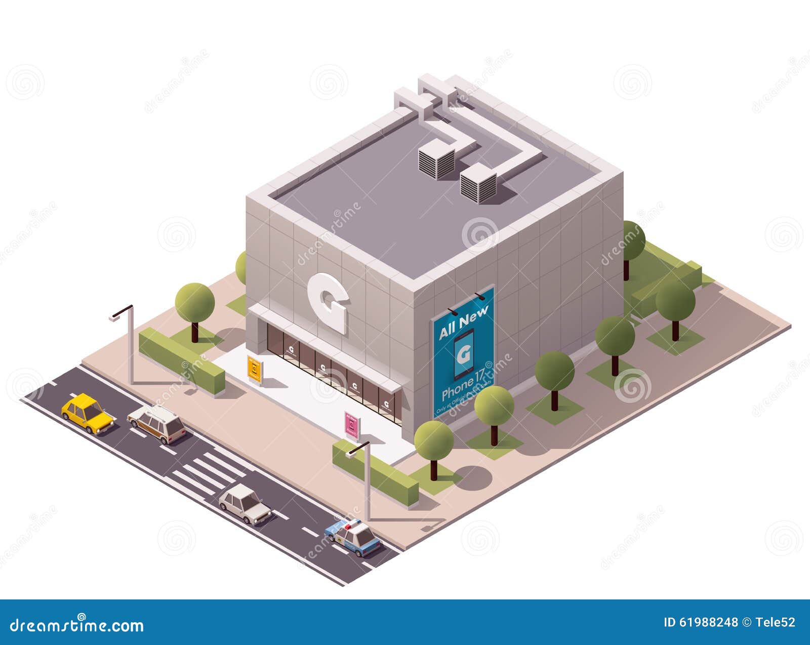 Vector Isometric Gadget Shop Stock Vector - Illustration of commercial ...