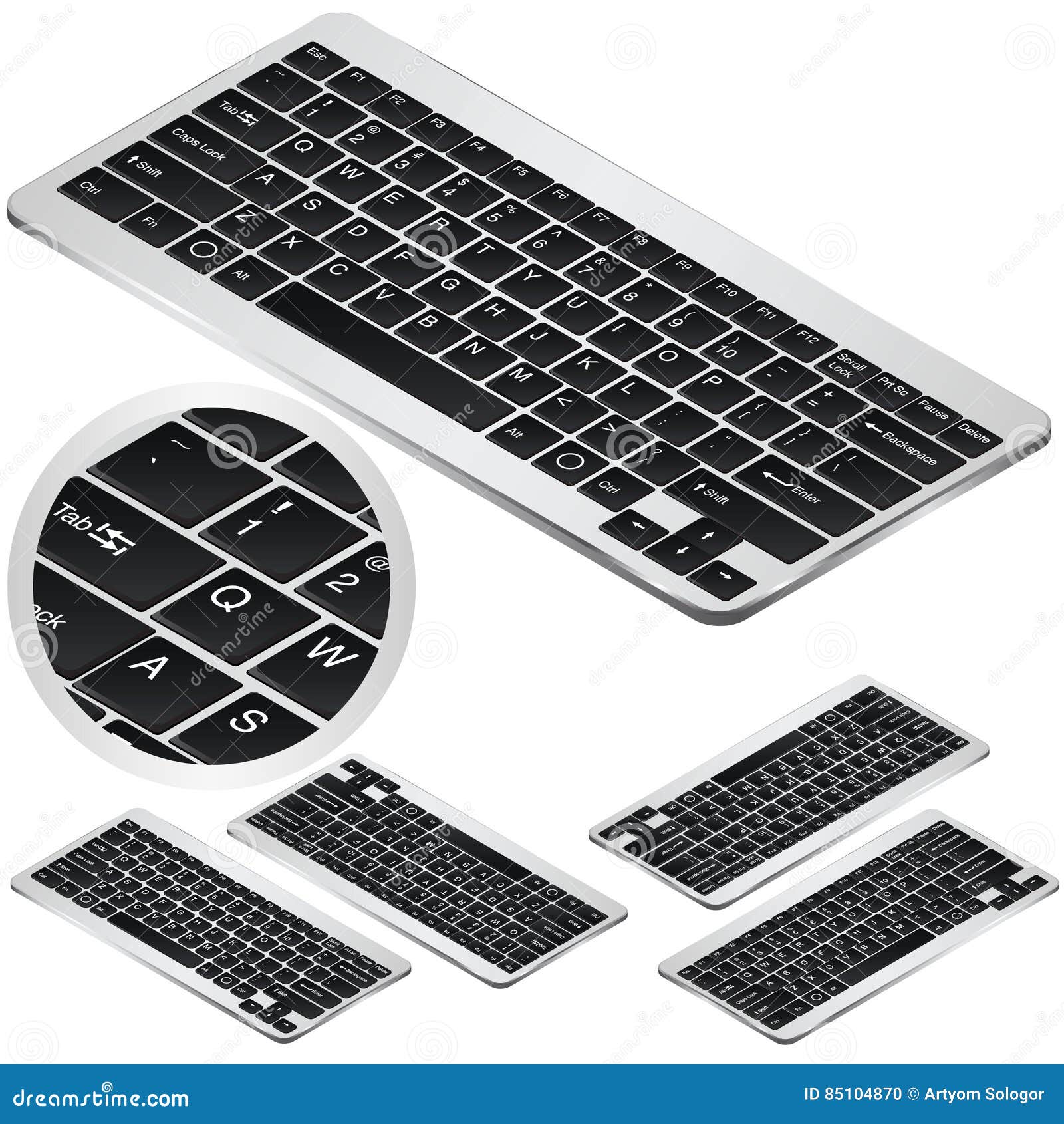 Vector Isometric High Quality Keyboard Stock Vector - Illustration of ...