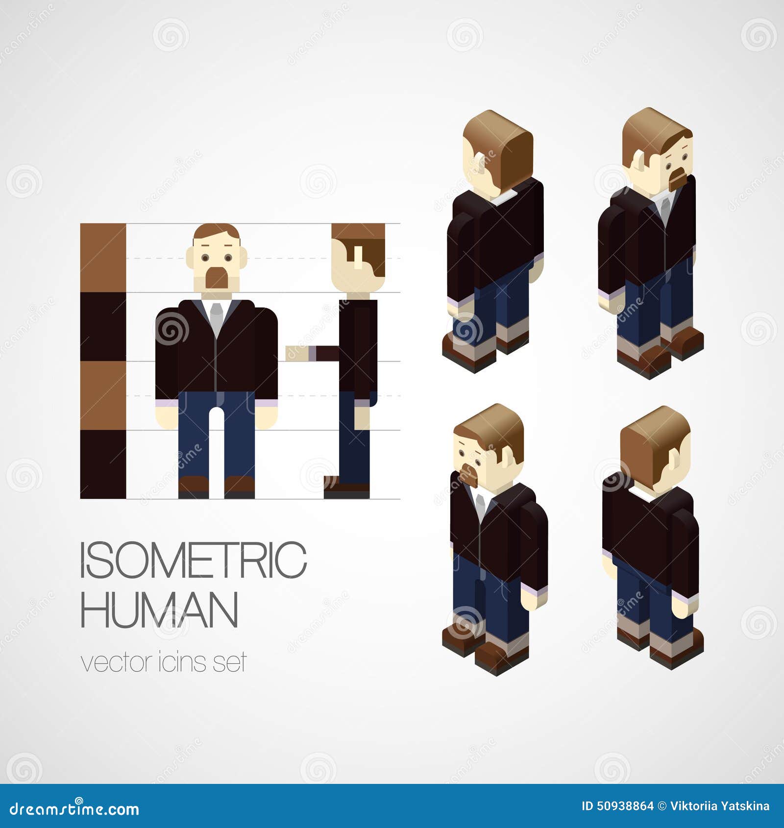 Vector isometric human set stock vector. Illustration of businessman ...
