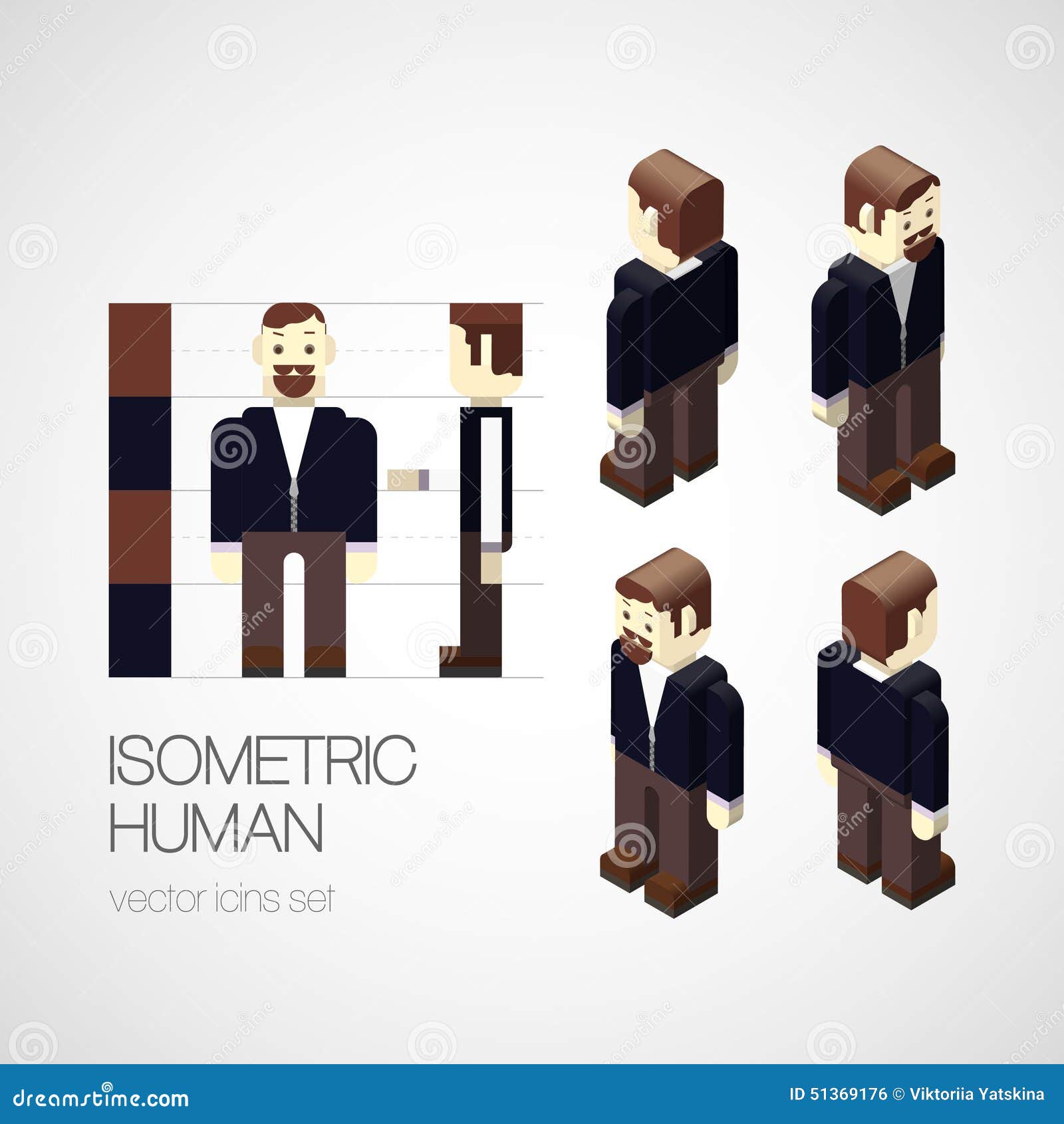 Vector isometric human set stock vector. Illustration of collection ...