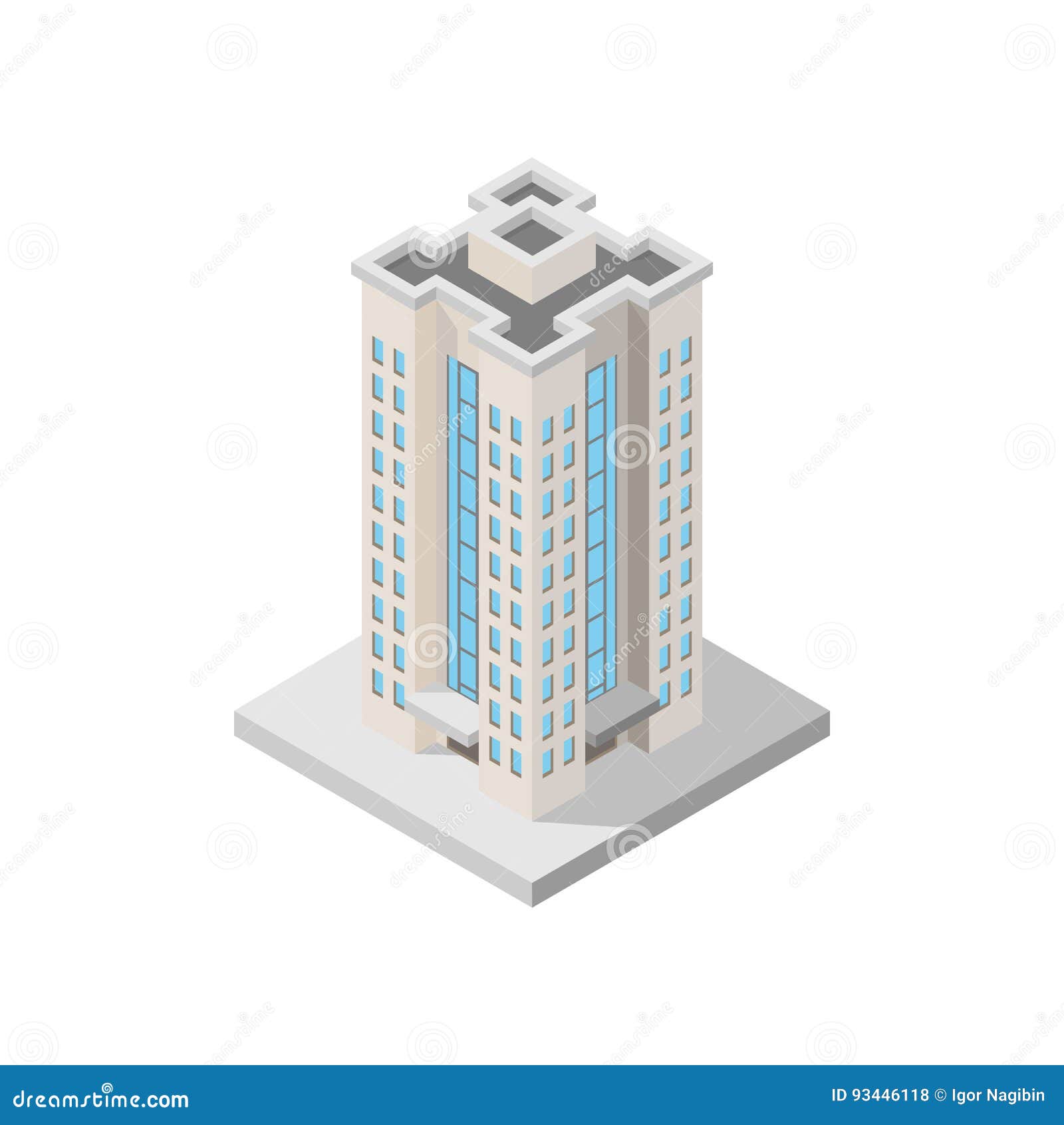 Isometric building icon stock illustration. Illustration of element ...