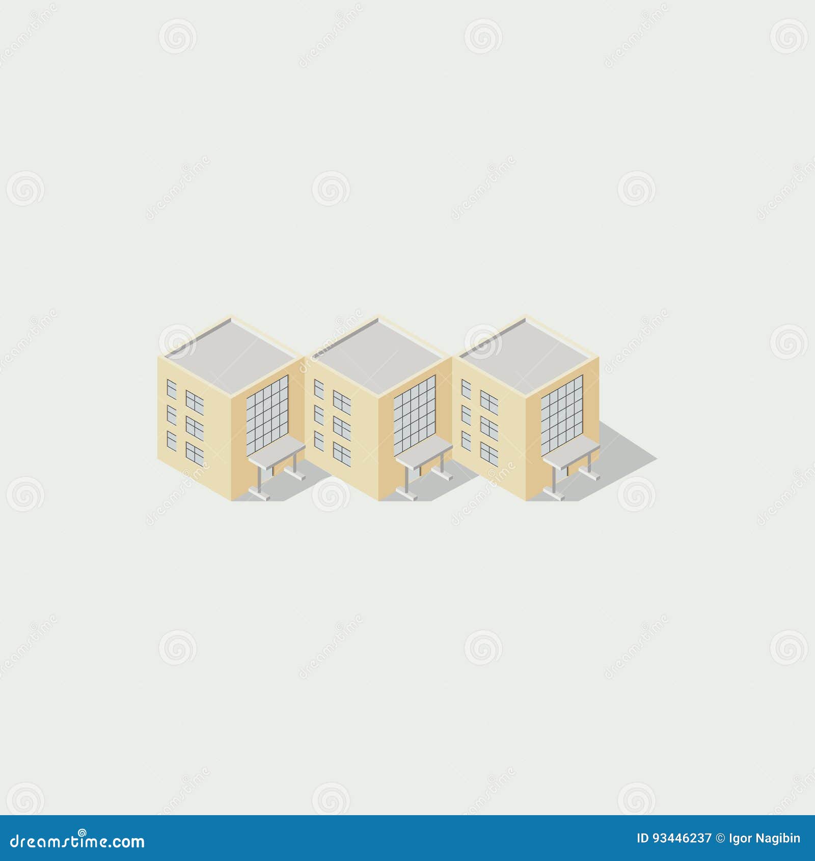 Isometric building icon stock illustration. Illustration of design ...