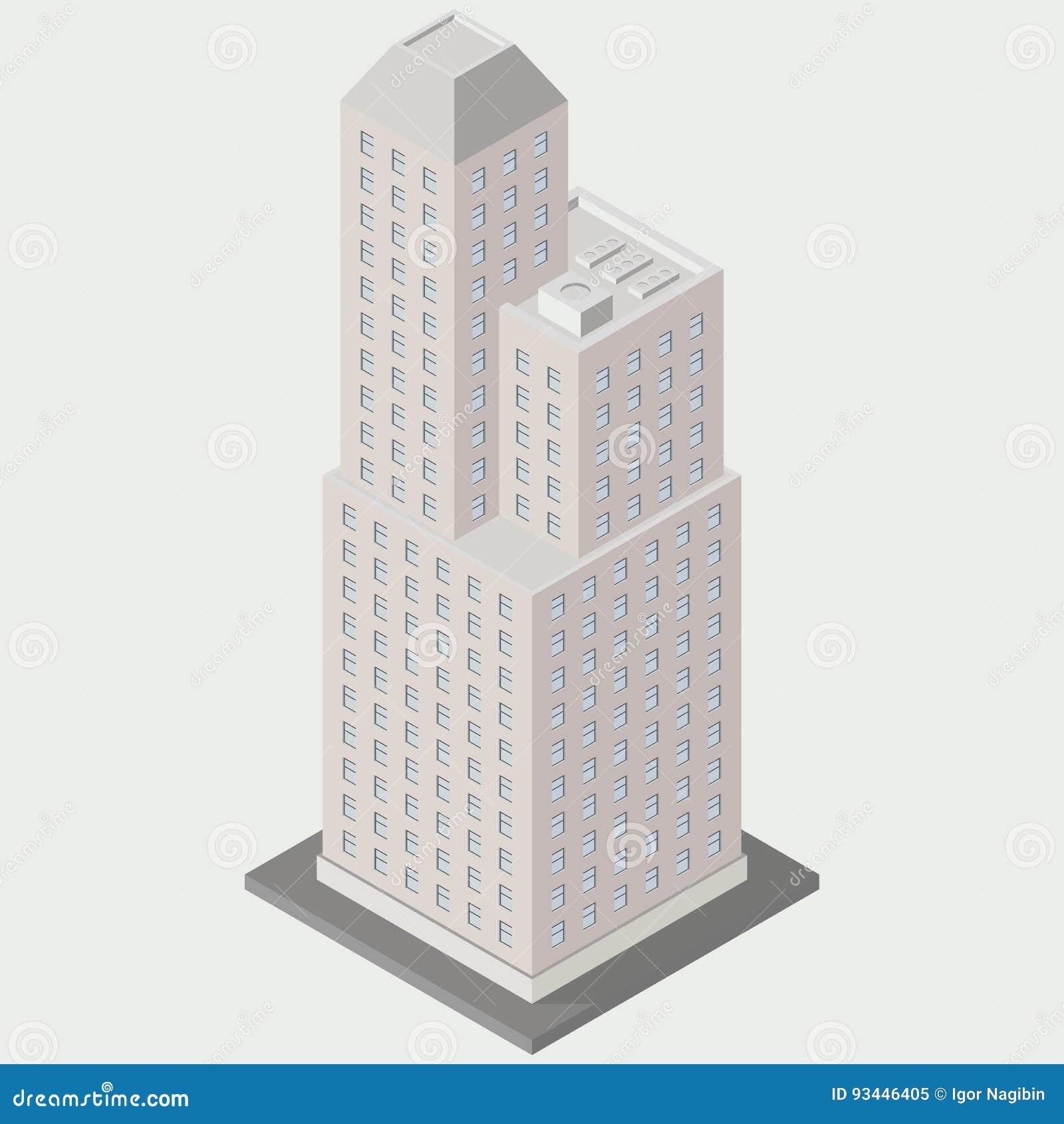 Isometric building icon stock illustration. Illustration of design ...