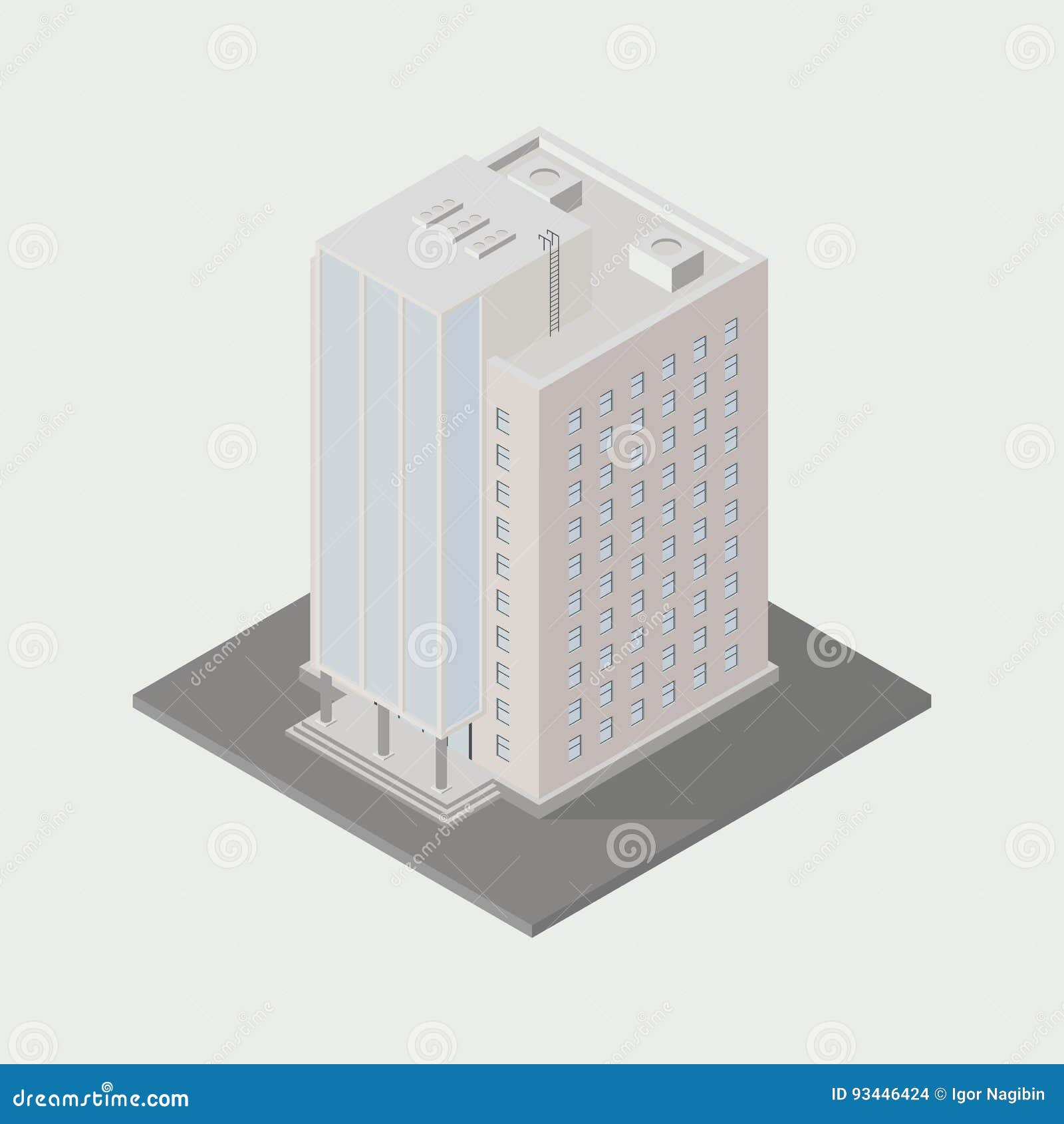 Isometric building icon stock illustration. Illustration of modern ...