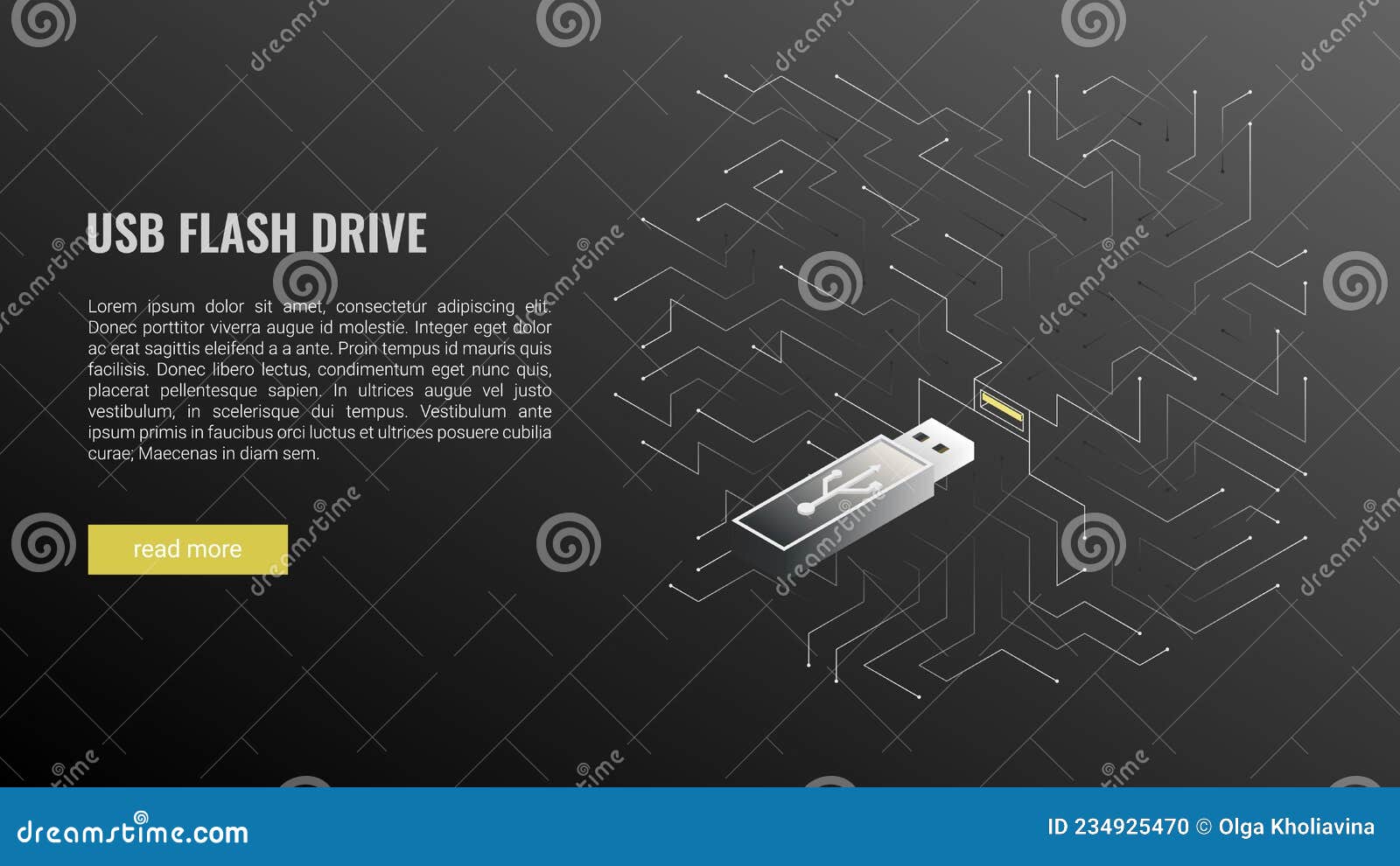 Vector Isometric Illustration, Usb Flash Drive Stock Vector ...