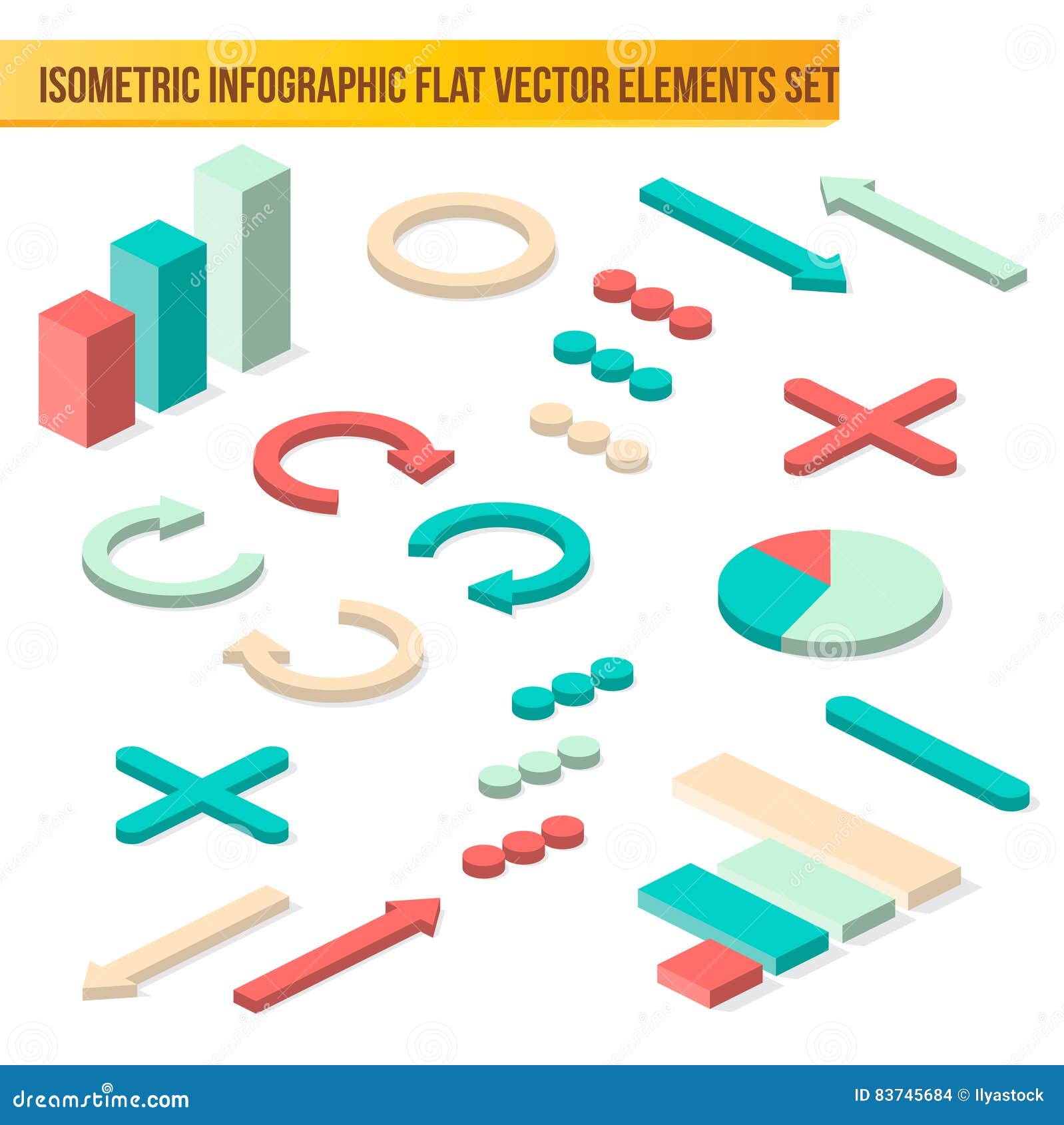 Vector Isometric Infographic Elements. Stock Vector - Illustration of ...