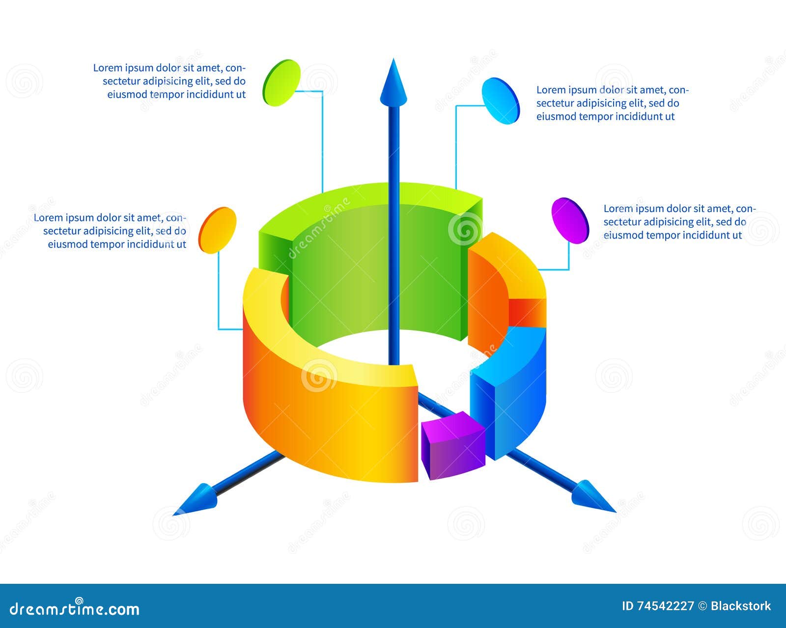 Vector Isometric Infographics Circle Diagram Illustration Stock Vector ...