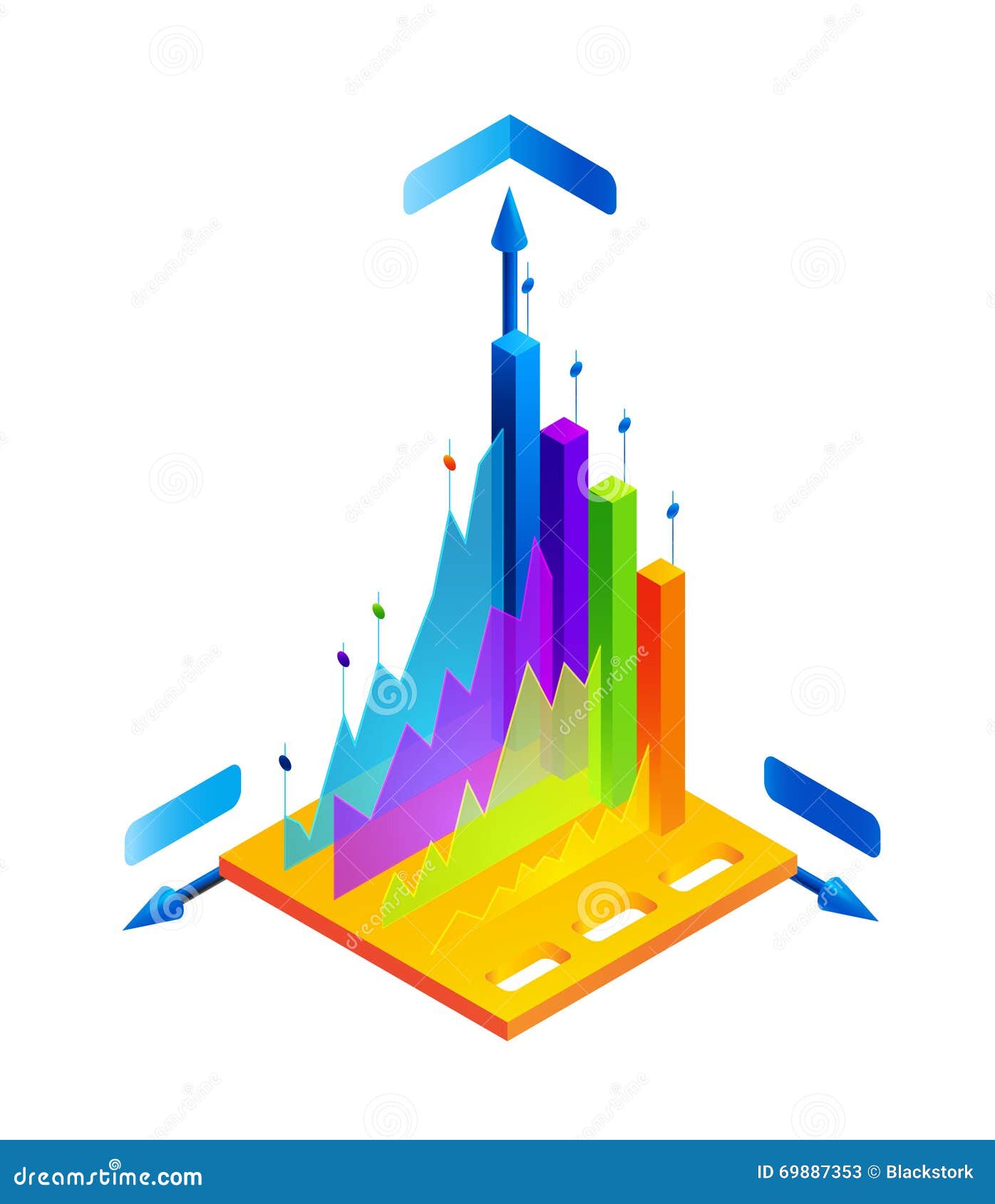 Vector Isometric Infographics Illustration. Stock Vector - Illustration ...
