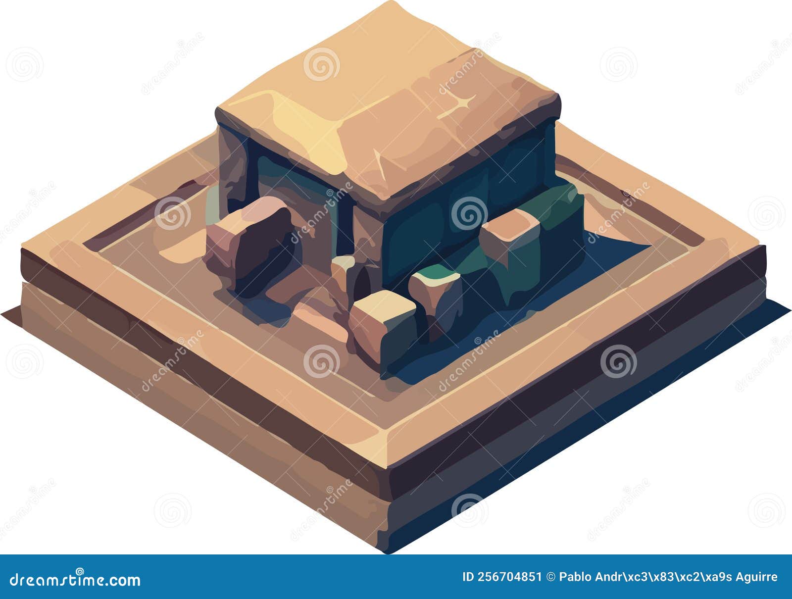 Vector Isometric Low Poly City Stock Vector - Illustration of industry ...